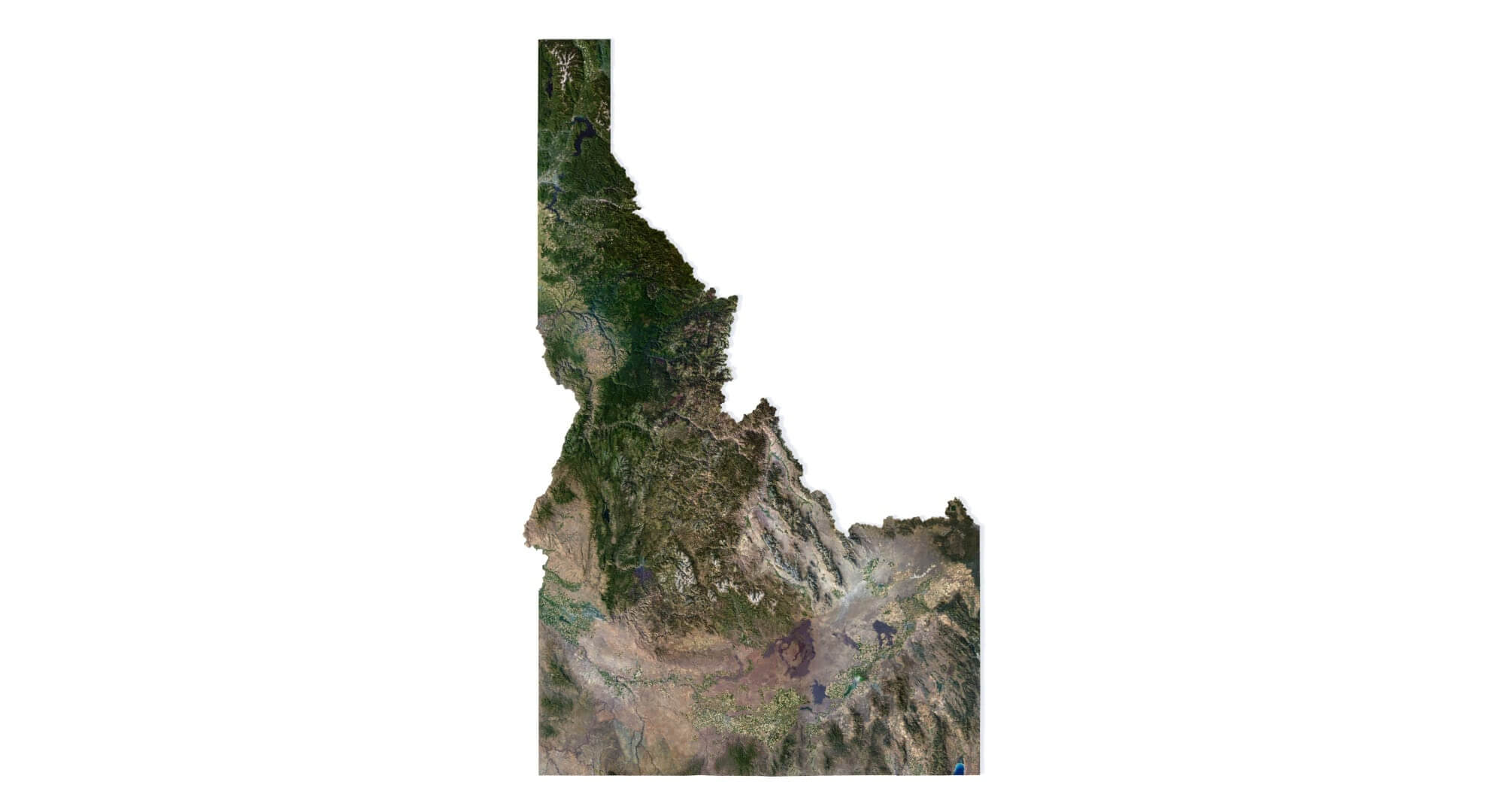 Idaho State Terrain 3D Map by Shustrik