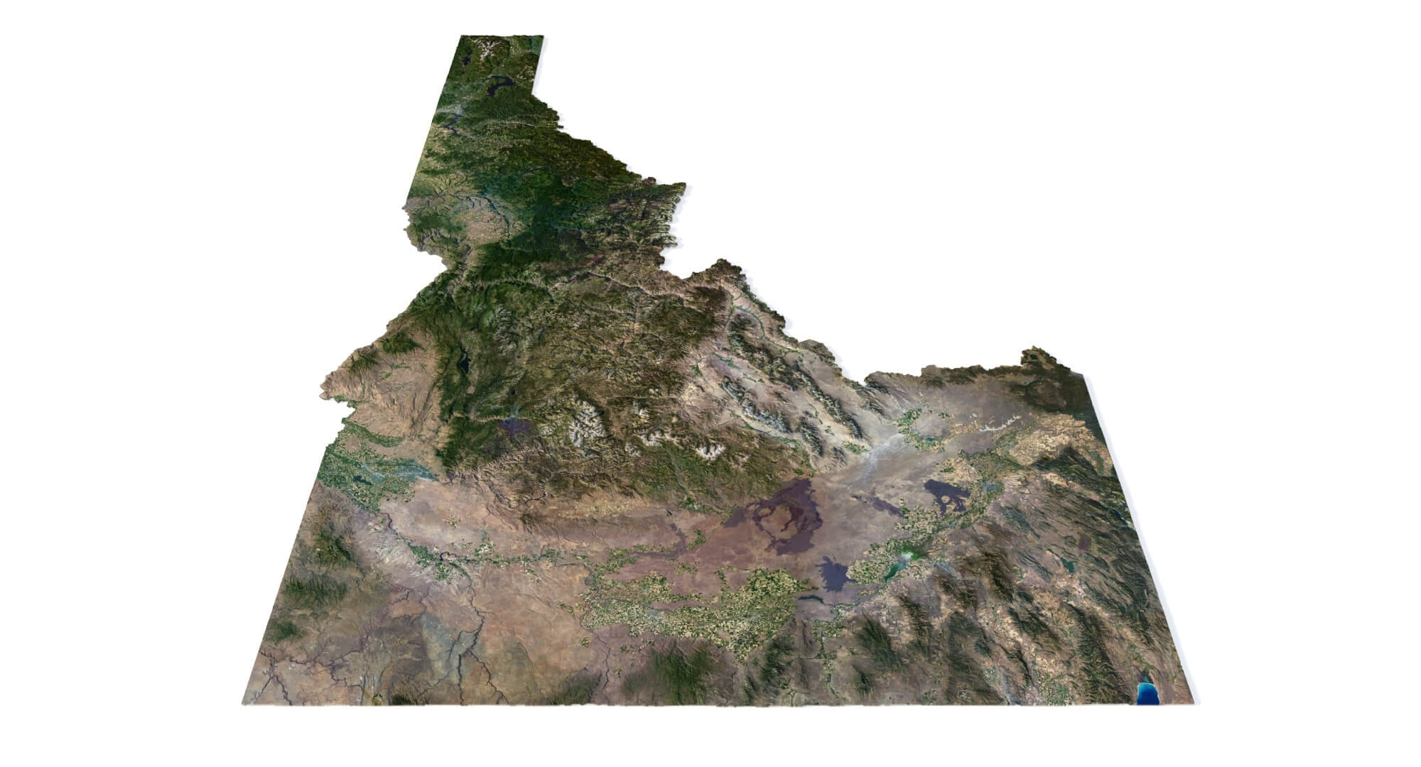 Idaho State Terrain 3D Map by Shustrik