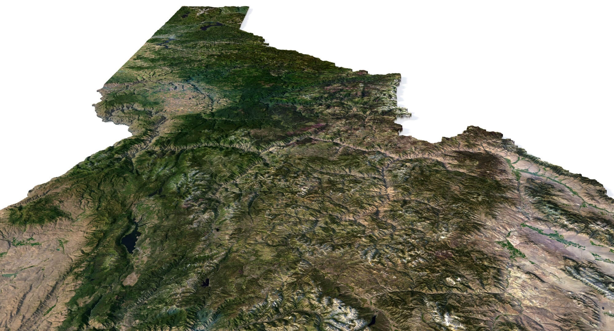 Idaho State Terrain 3D Map by Shustrik