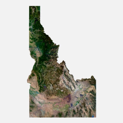 Idaho State Terrain 3D Map by Shustrik
