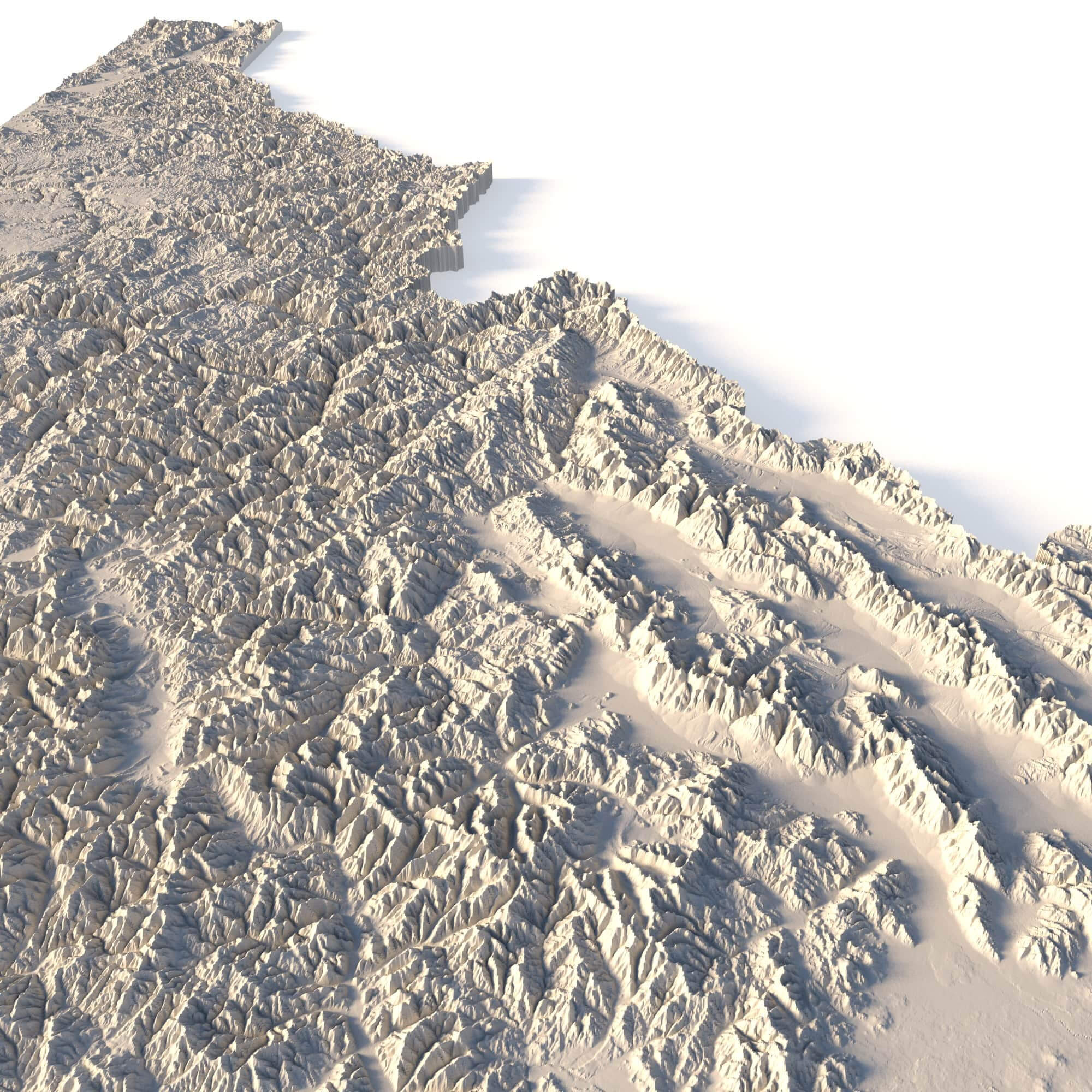 Idaho Topographic Map Stl Model by Shustrik