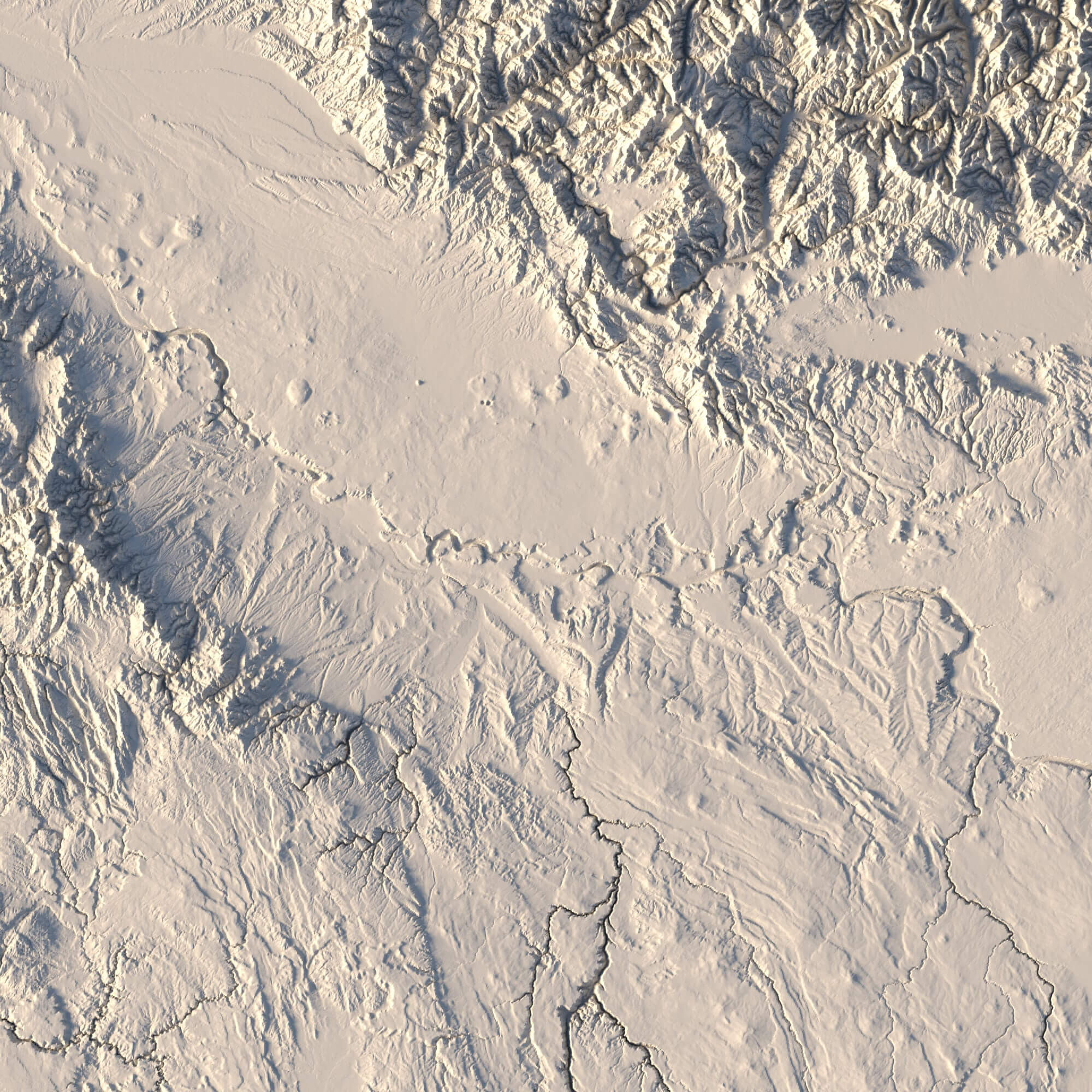 Idaho Topographic Map Stl Model by Shustrik