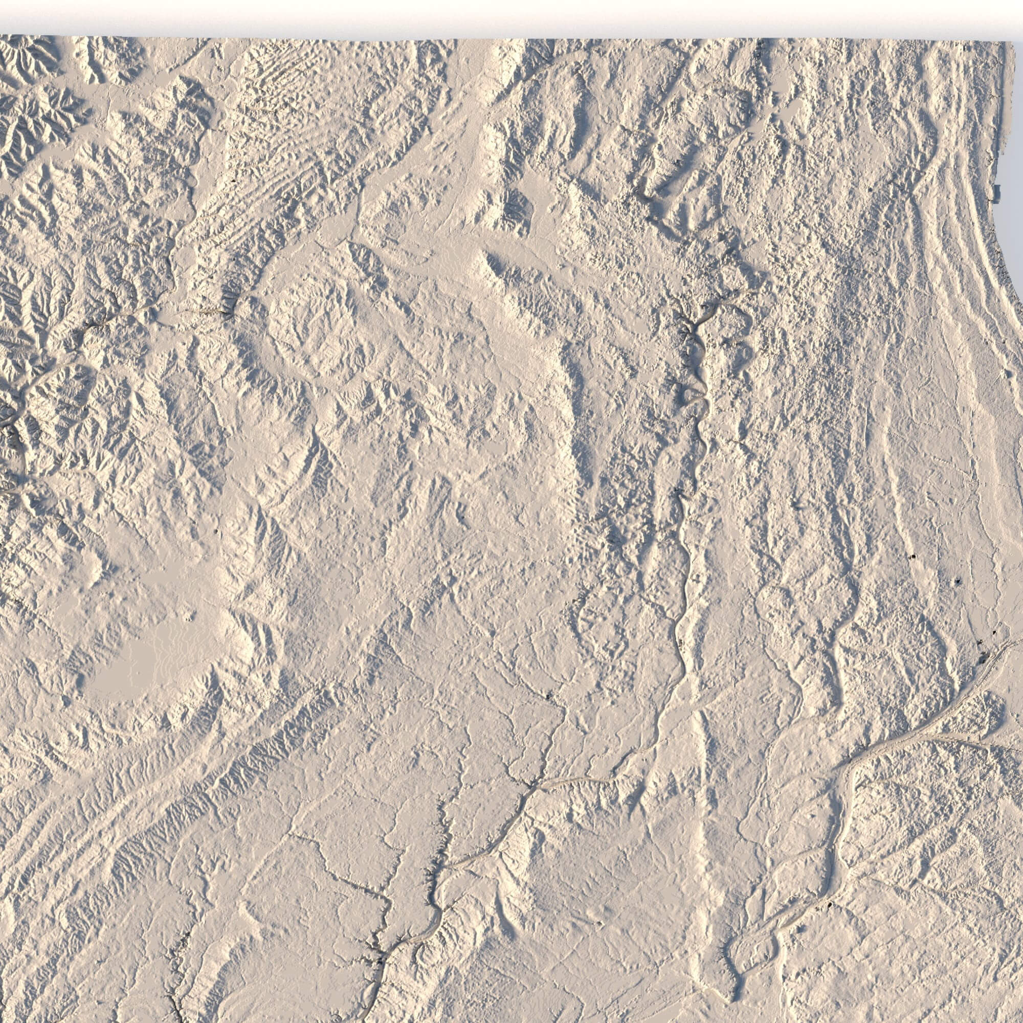 Illinois Topographic Map Stl Model by Shustrik