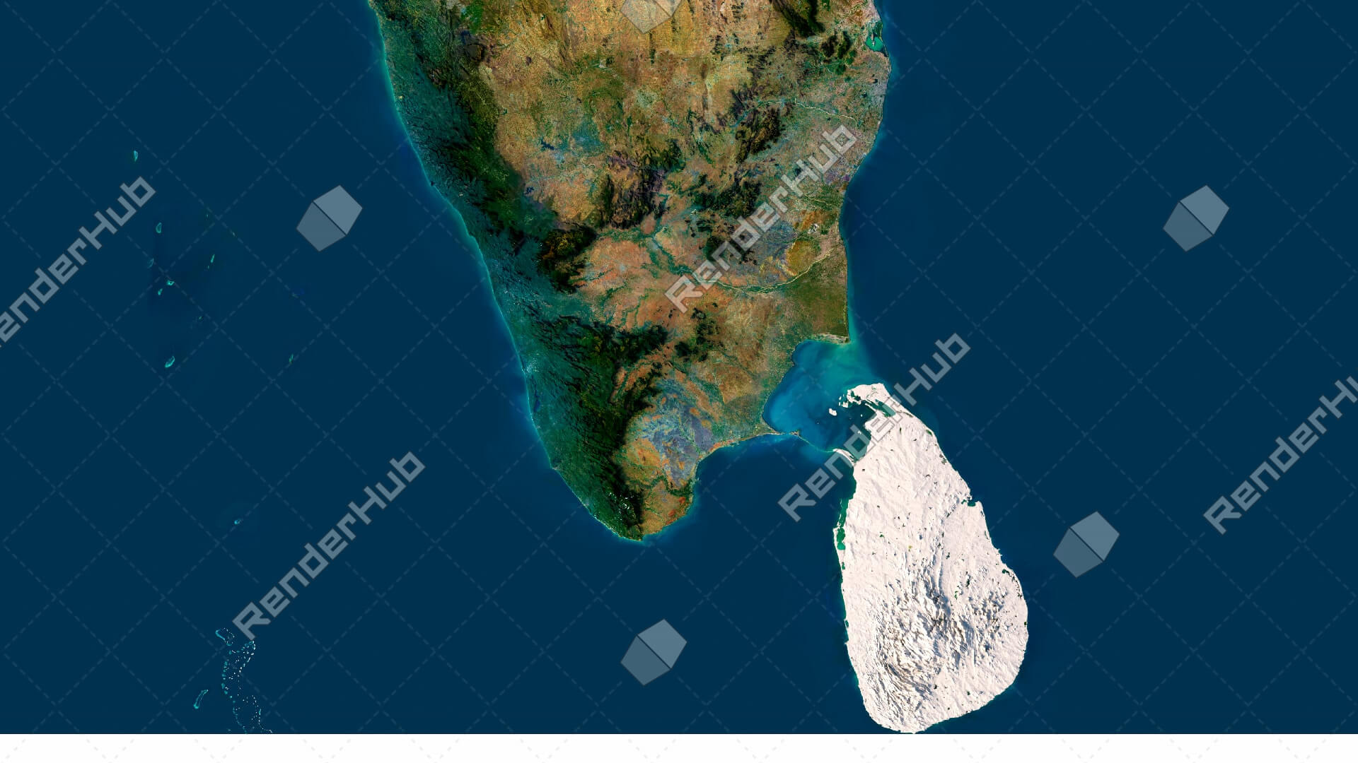 India 3D Map - Stock Image by Shustrik