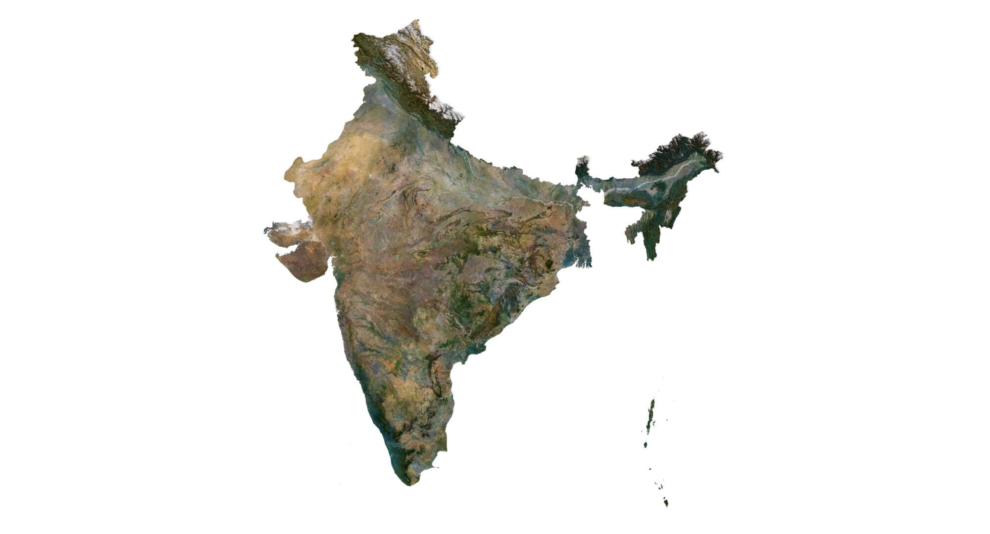 India Terrain 3D Map by Shustrik