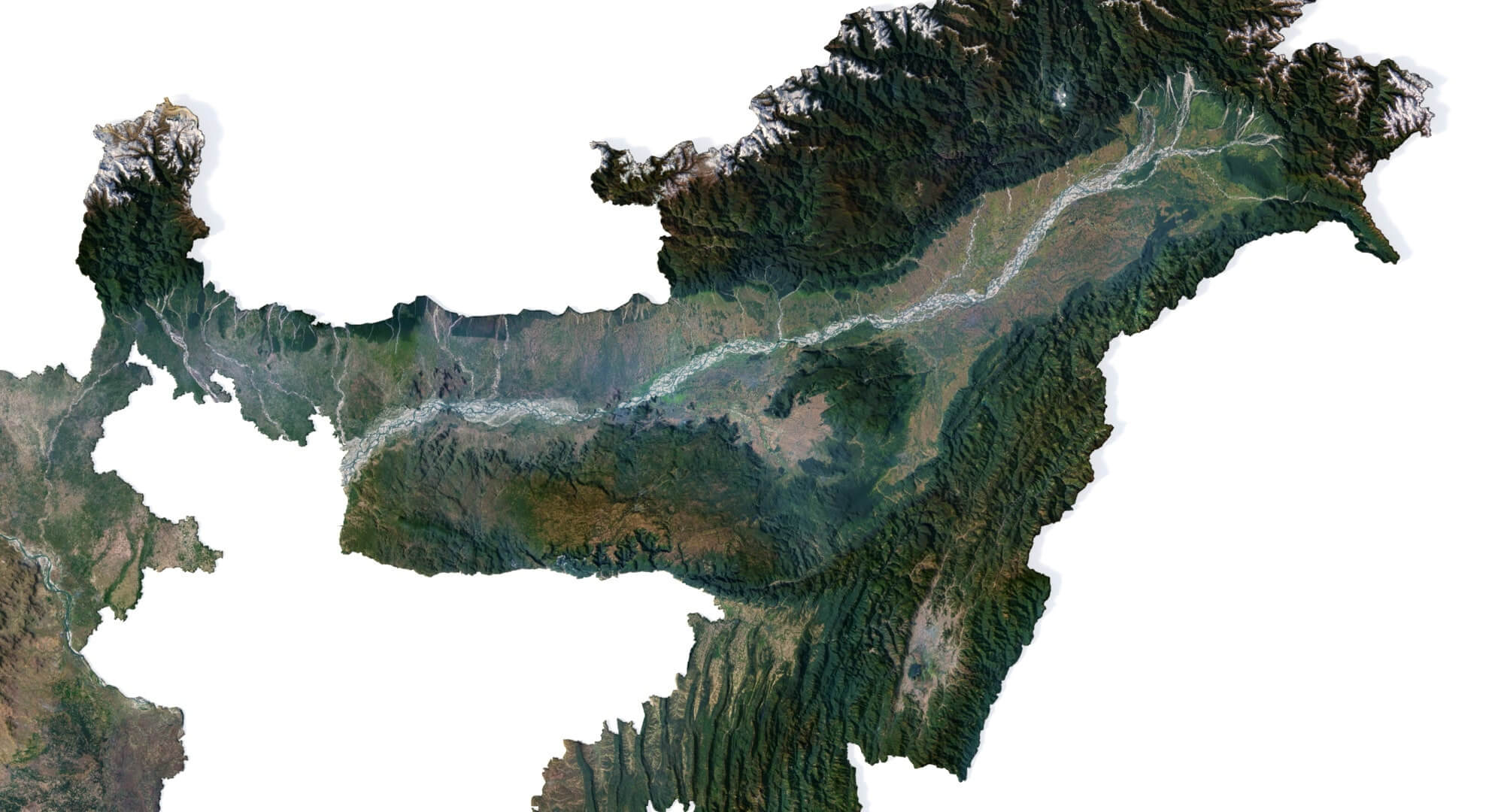 India Terrain 3D Map by Shustrik