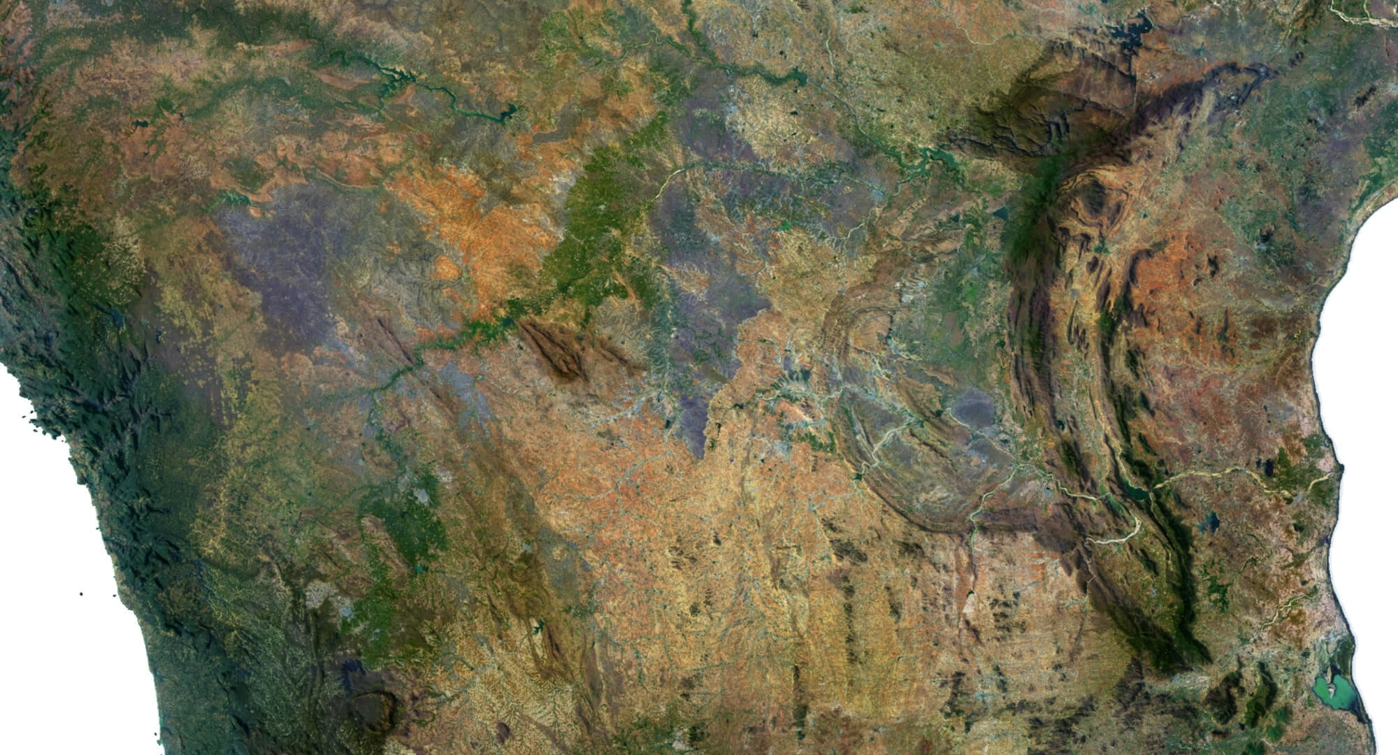 India Terrain 3D Map by Shustrik