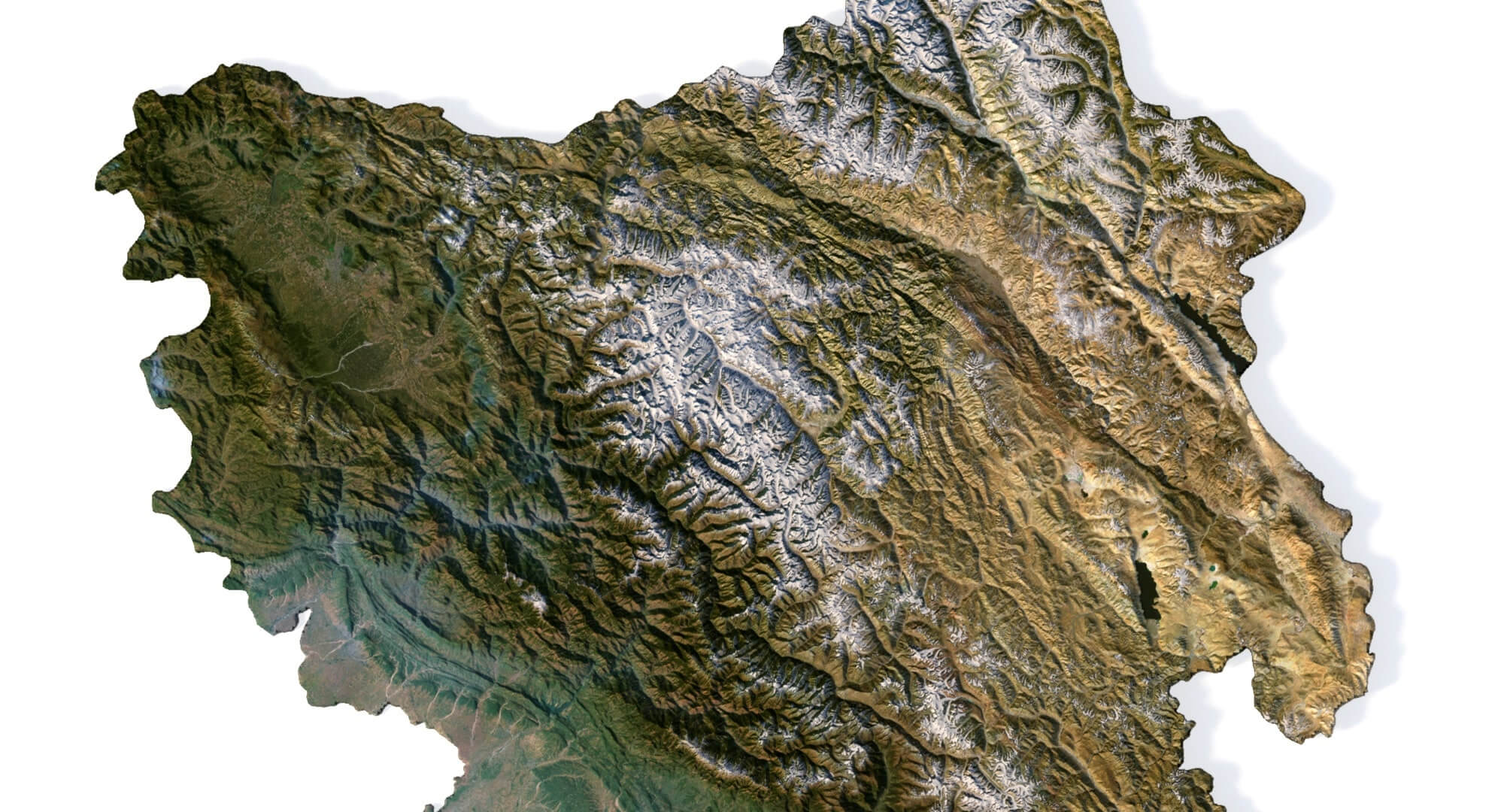 India Terrain 3D Map by Shustrik