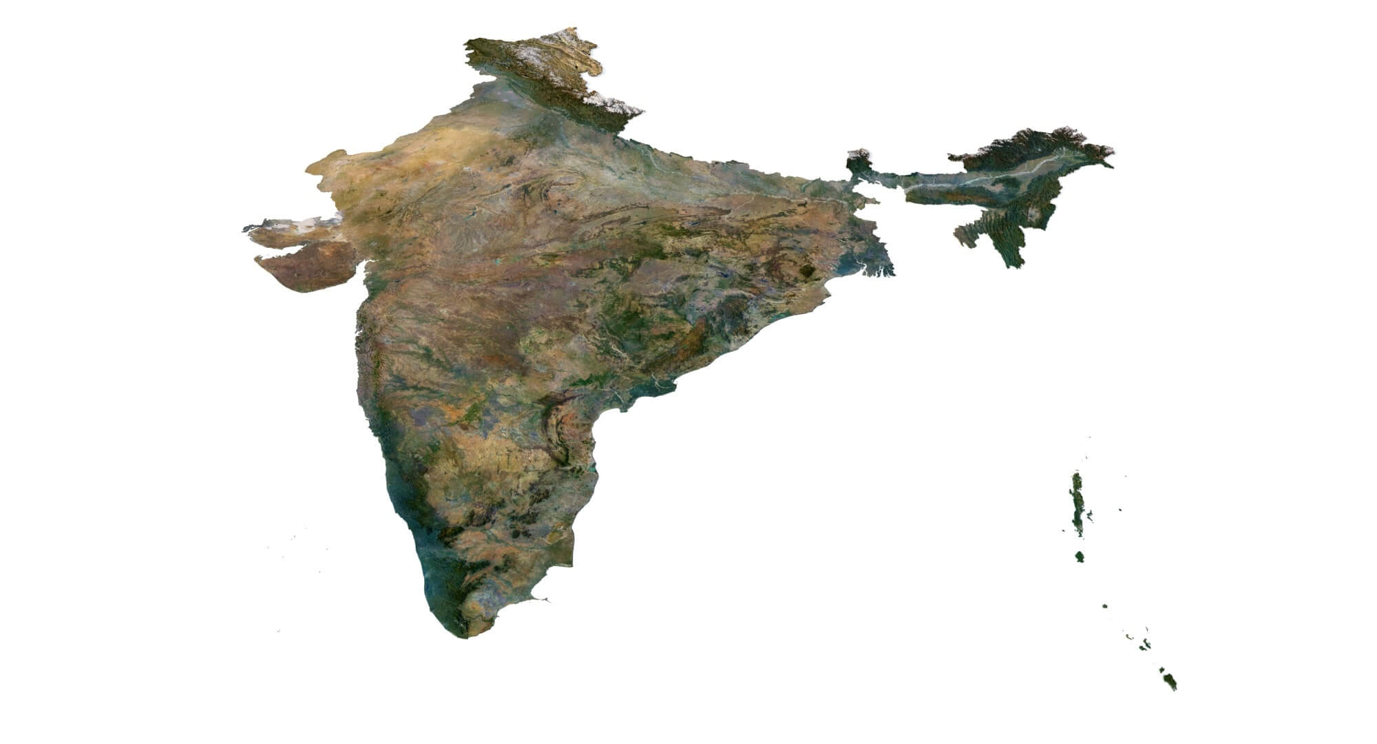 India Terrain 3D Map by Shustrik