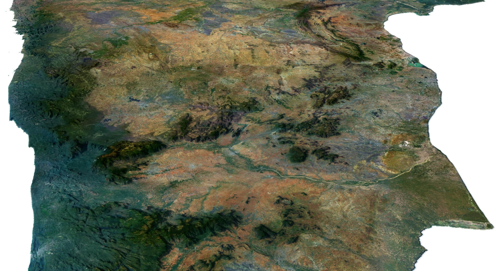 India Terrain 3D Map by Shustrik