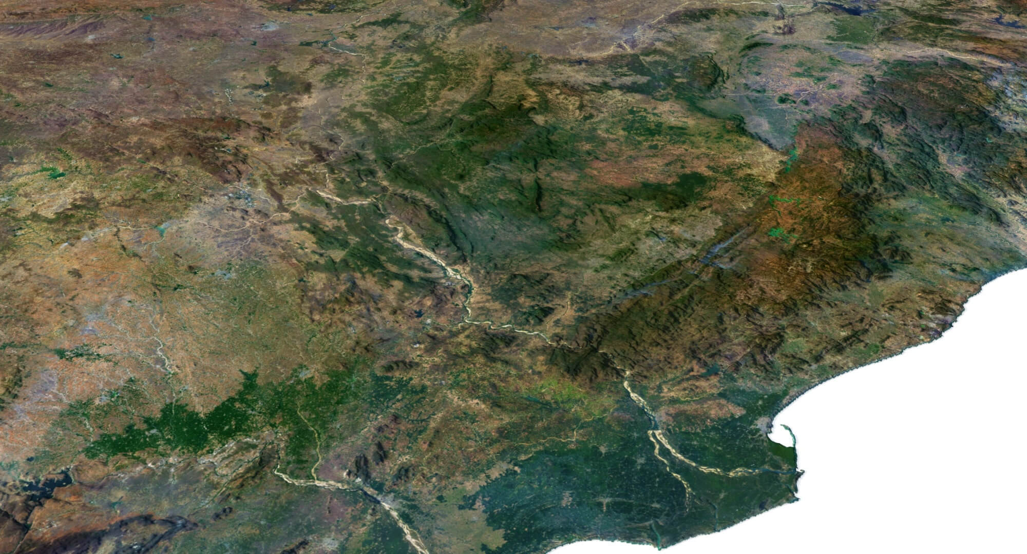 India Terrain 3D Map by Shustrik