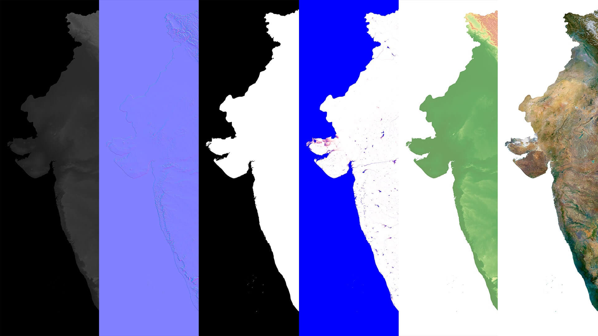 India Terrain 3D Map by Shustrik