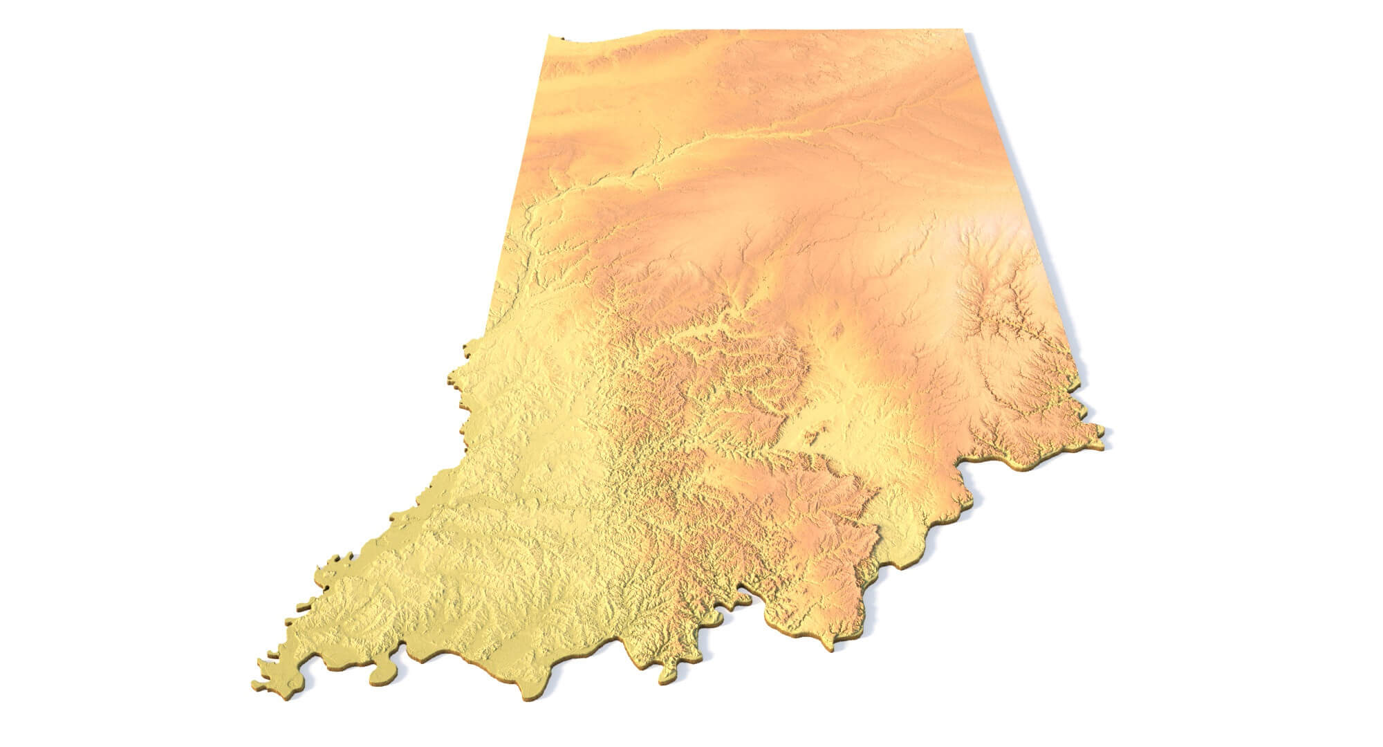 Indiana Terrain - 3D Model by Shustrik