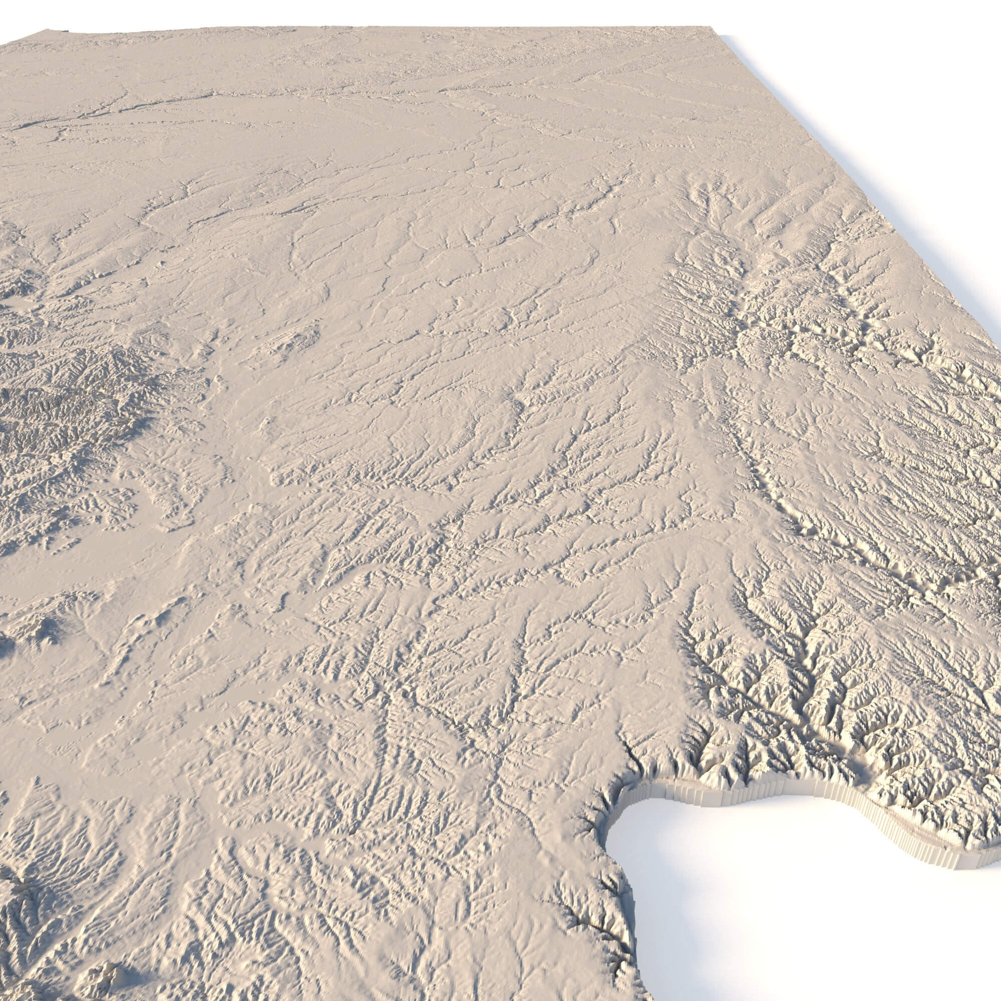 Indiana Topographic Map Stl Model by Shustrik