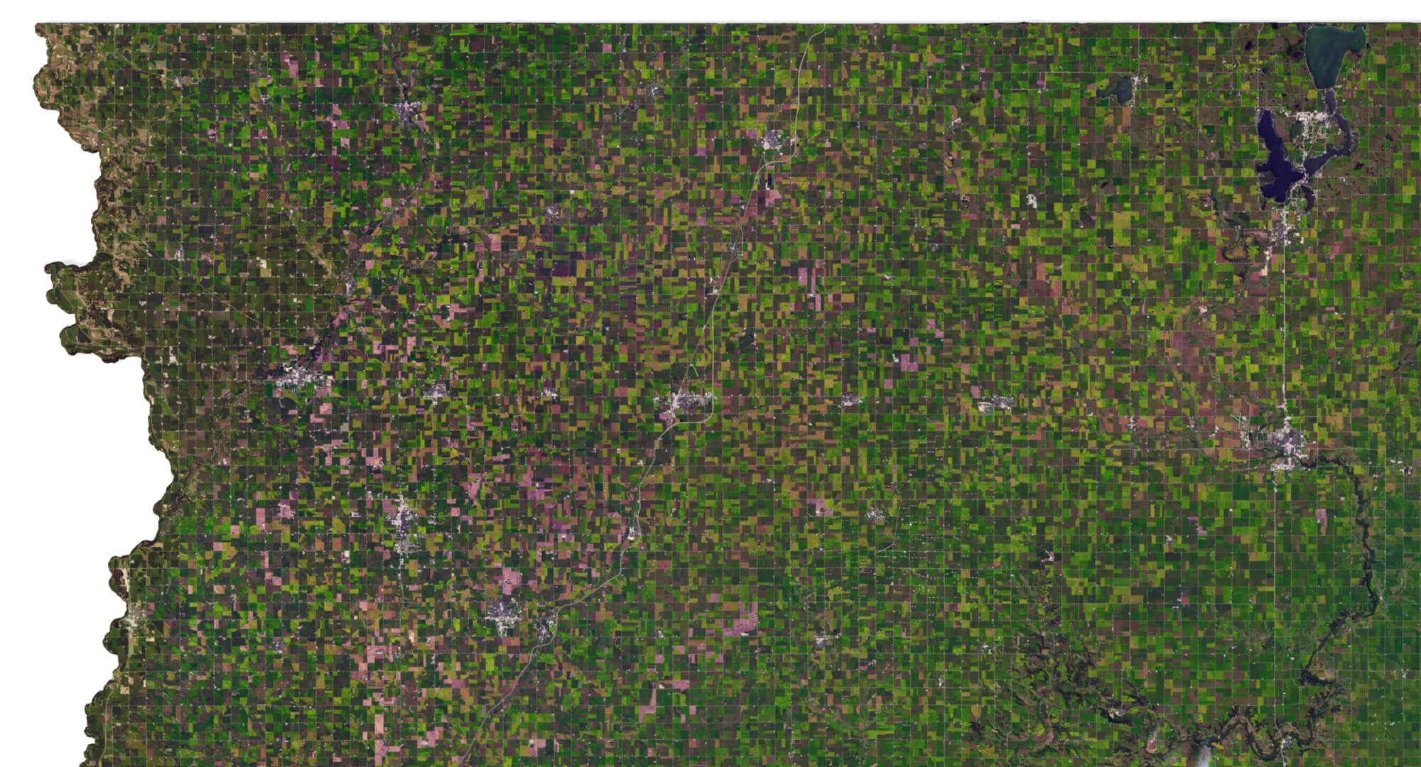 Iowa State Terrain 3D Map by Shustrik