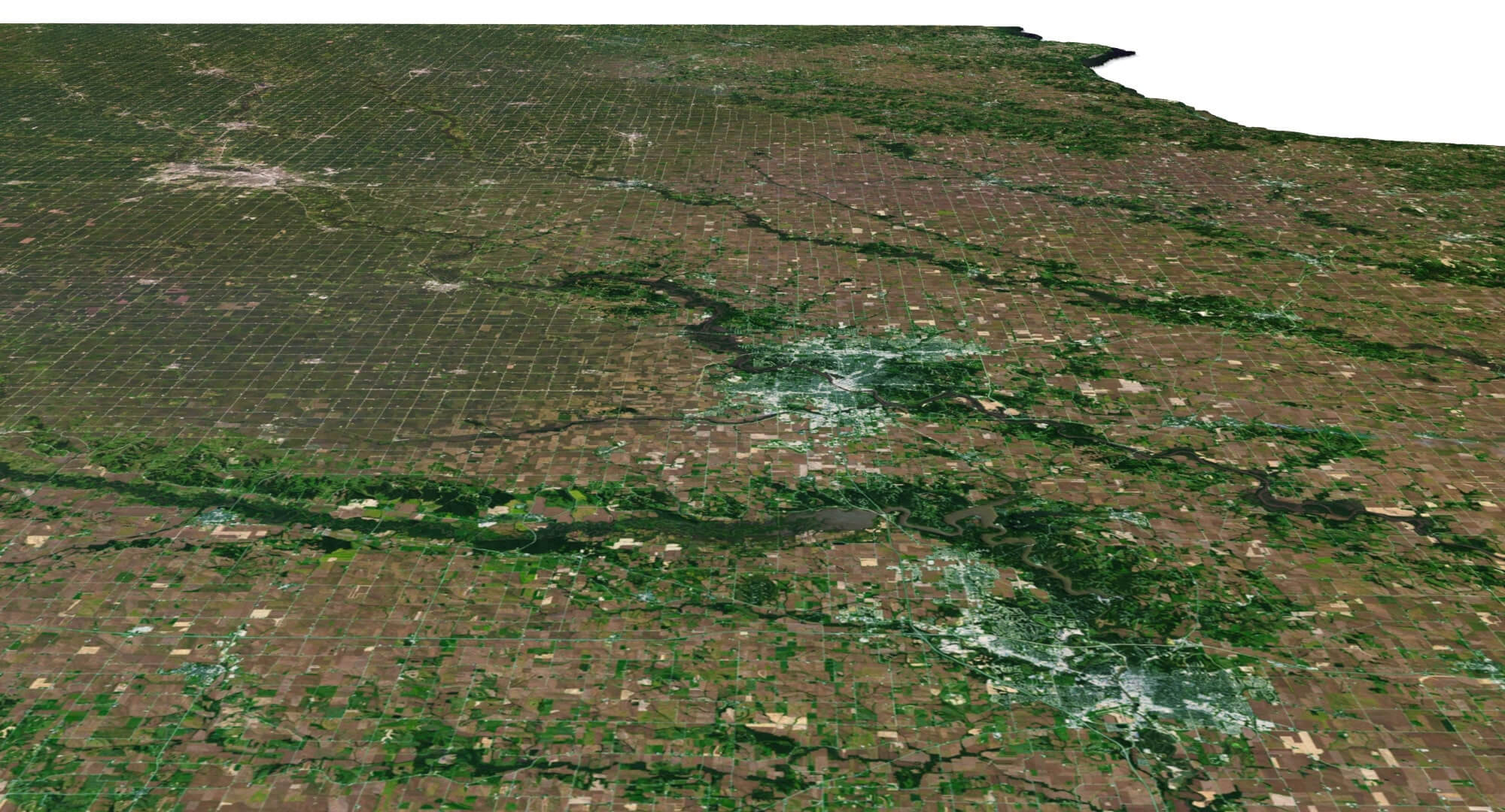 Iowa State Terrain 3D Map by Shustrik