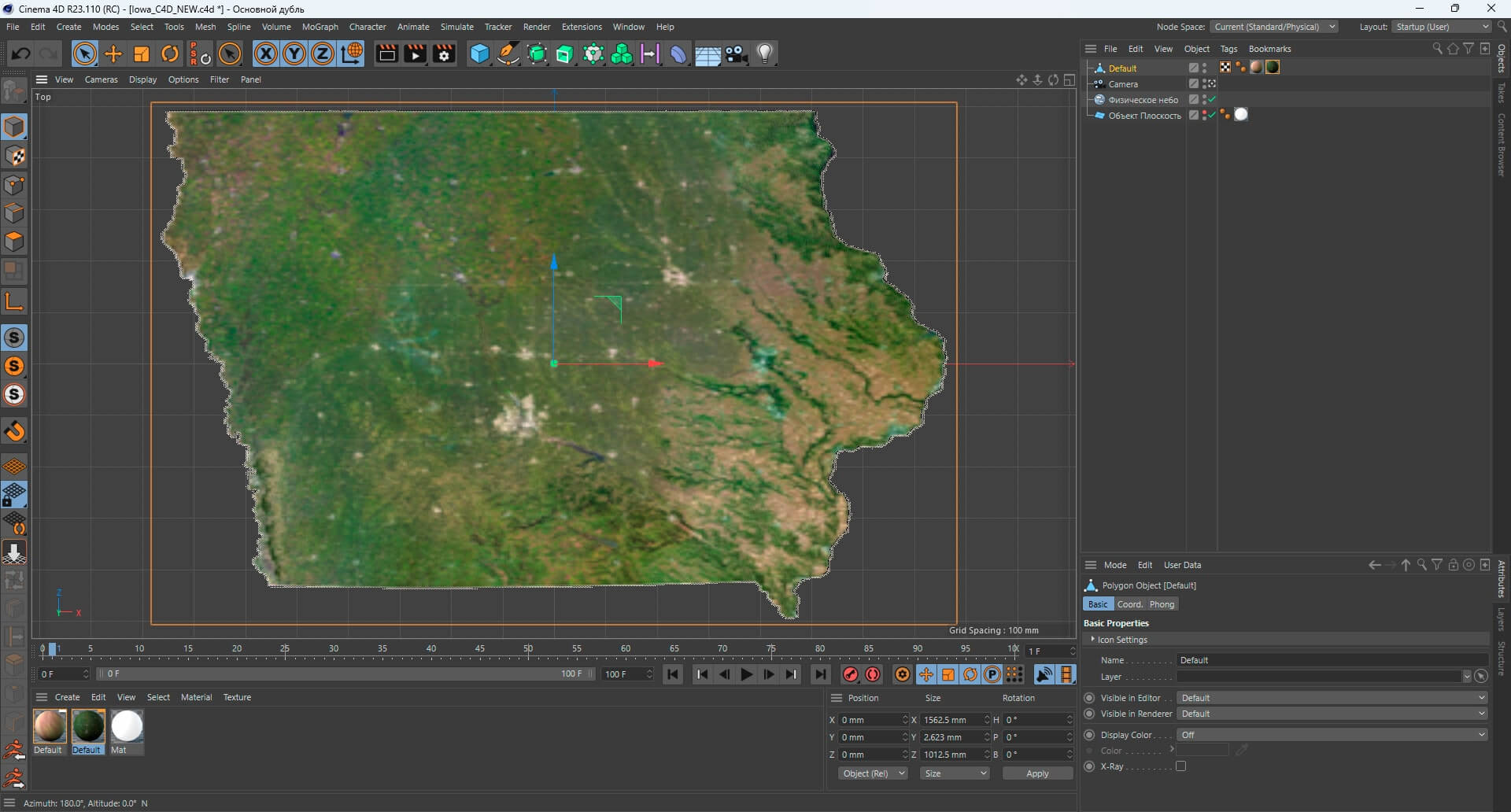 Iowa State Terrain 3D Map by Shustrik