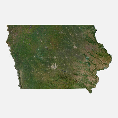Iowa State Terrain 3D Map by Shustrik