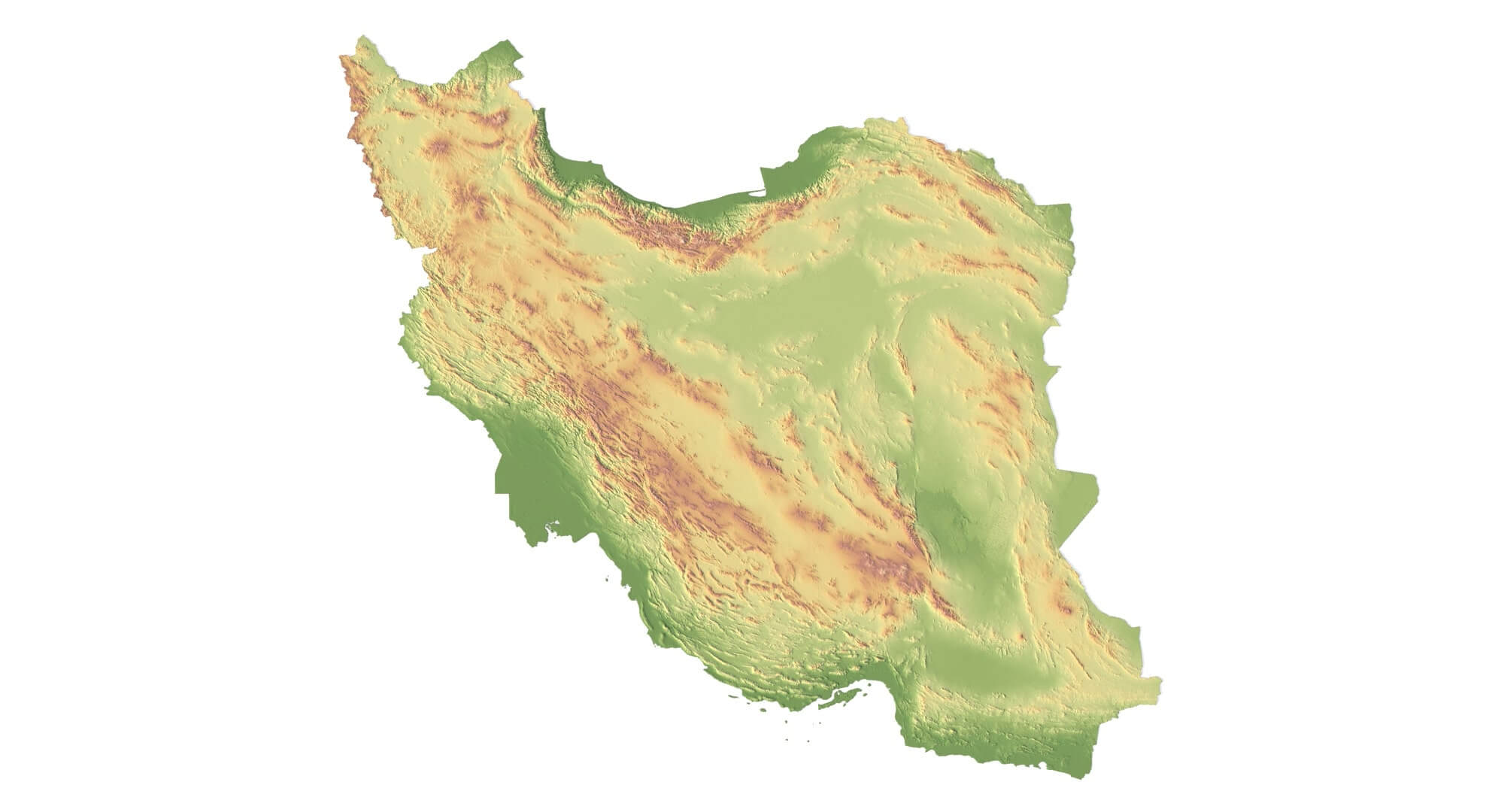 Iran Terrain 3D Map by Shustrik