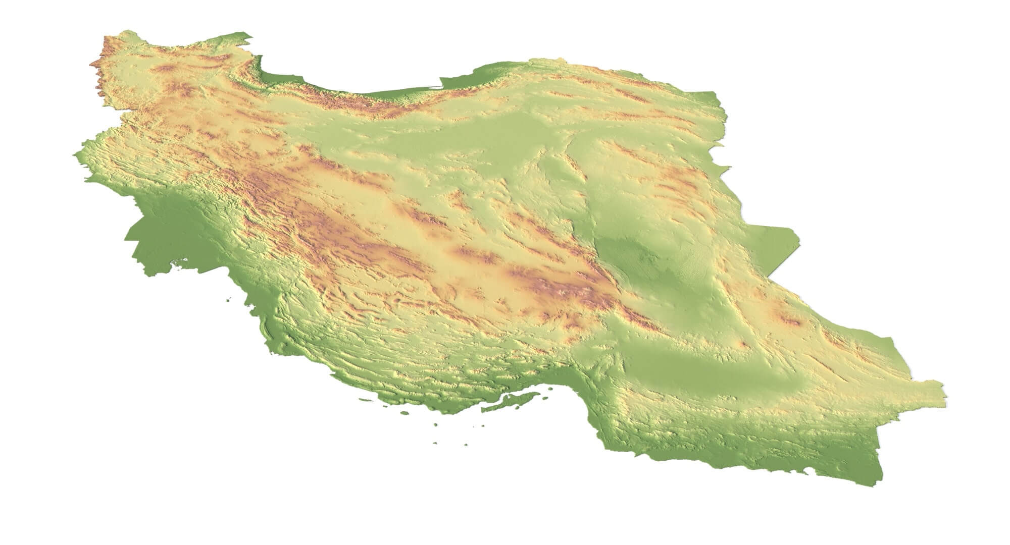 Iran Terrain 3D Map by Shustrik