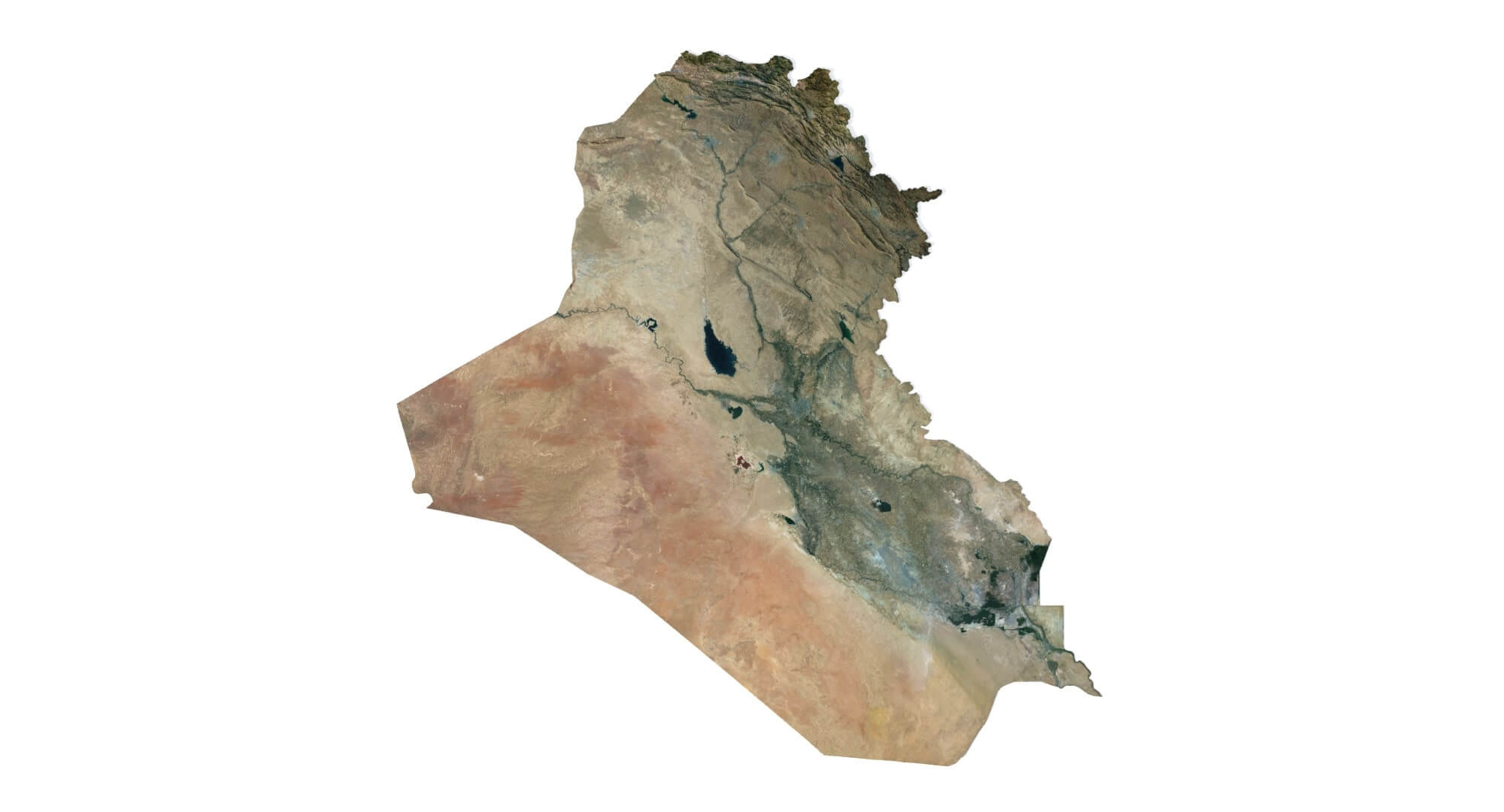 Iraq Terrain 3D Map by Shustrik