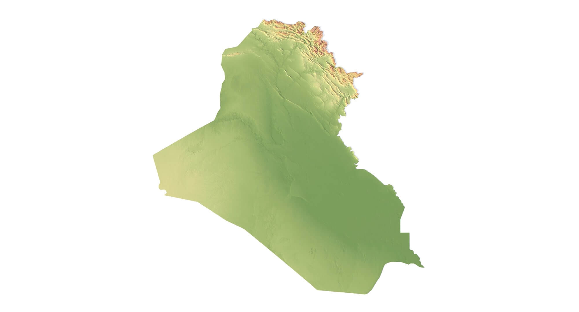 Iraq Terrain 3D Map by Shustrik