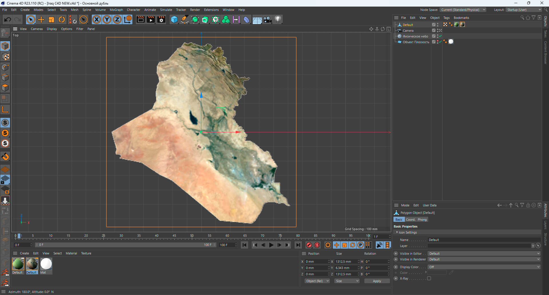Iraq Terrain 3D Map by Shustrik