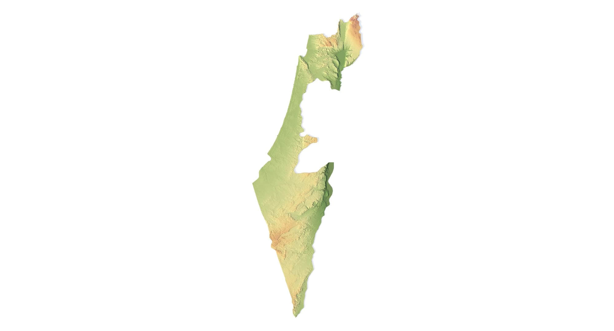 Israel Terrain 3D Map by Shustrik