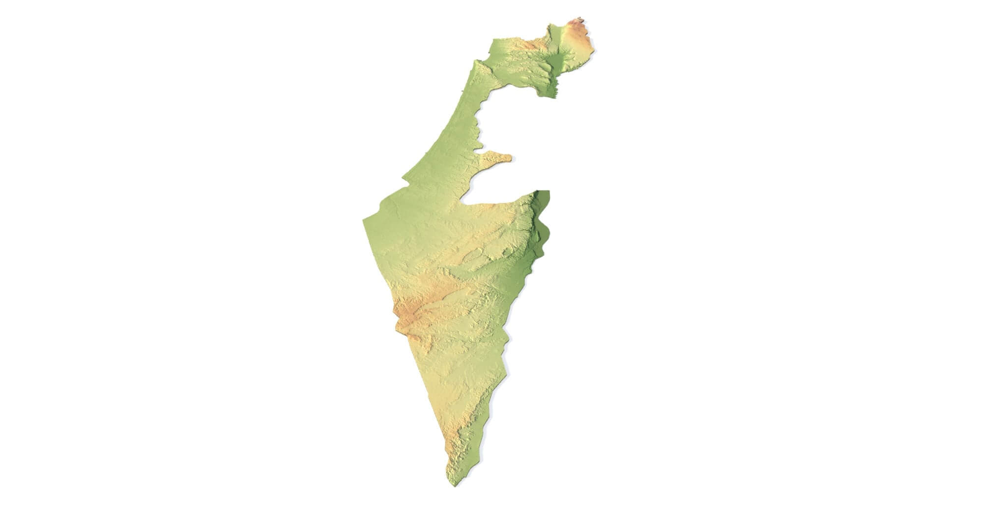 Israel Terrain 3D Map by Shustrik