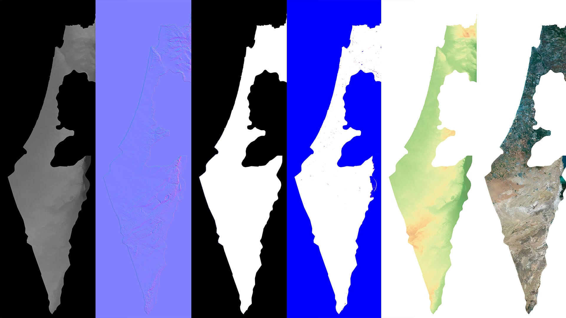 Israel Terrain 3D Map by Shustrik