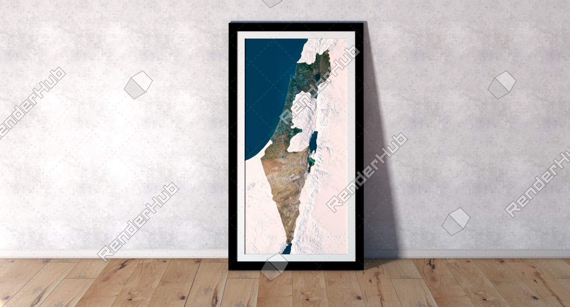 Israel 3D Map - Stock Image by Shustrik
