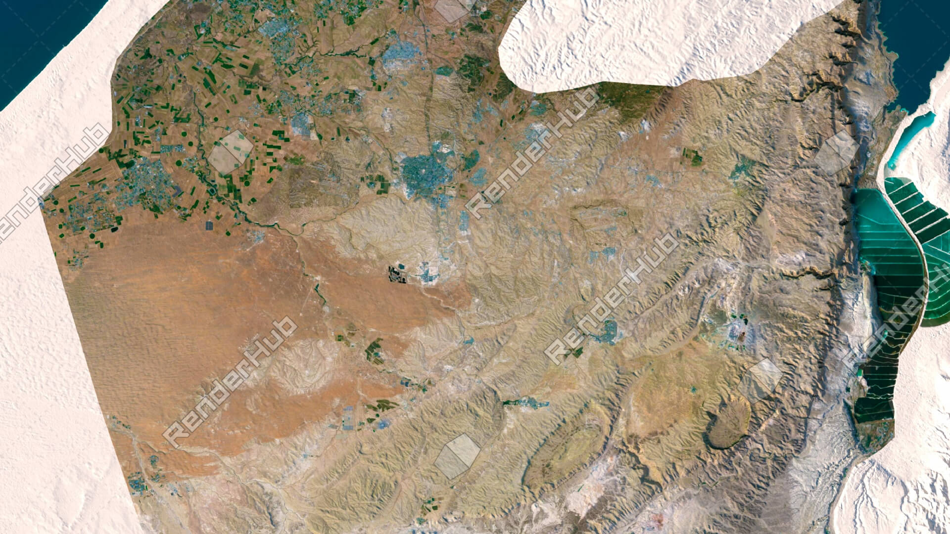 Israel 3D Map - Stock Image by Shustrik