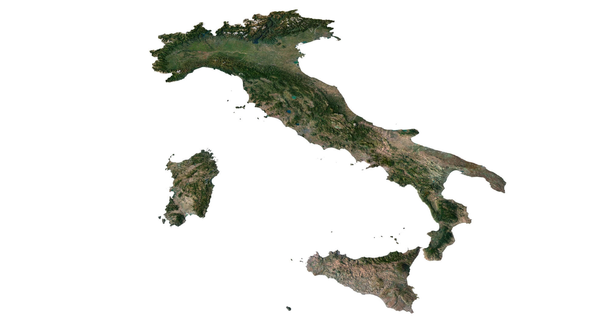 Italy Terrain 3D Map by Shustrik