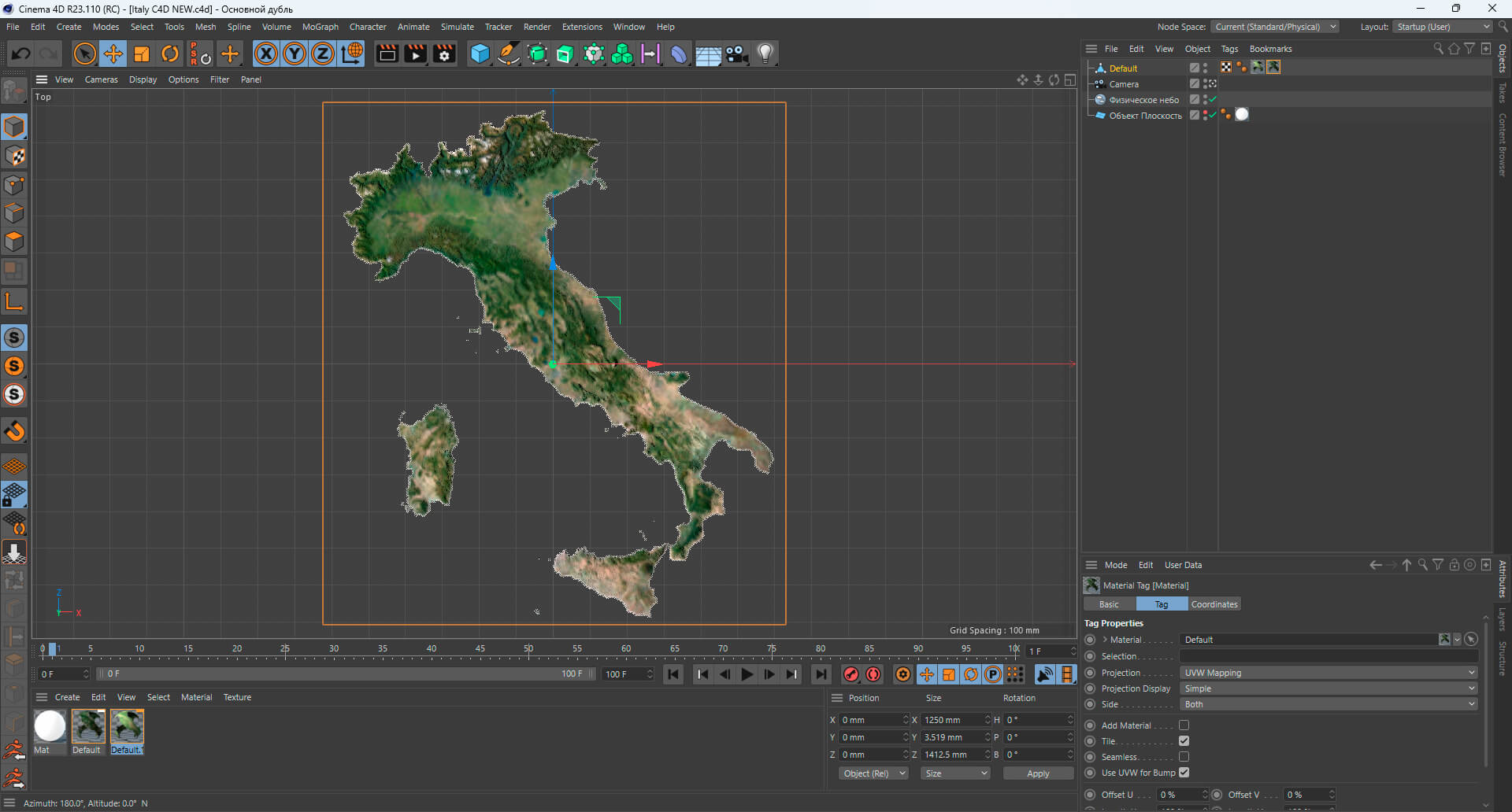 Italy Terrain 3D Map by Shustrik