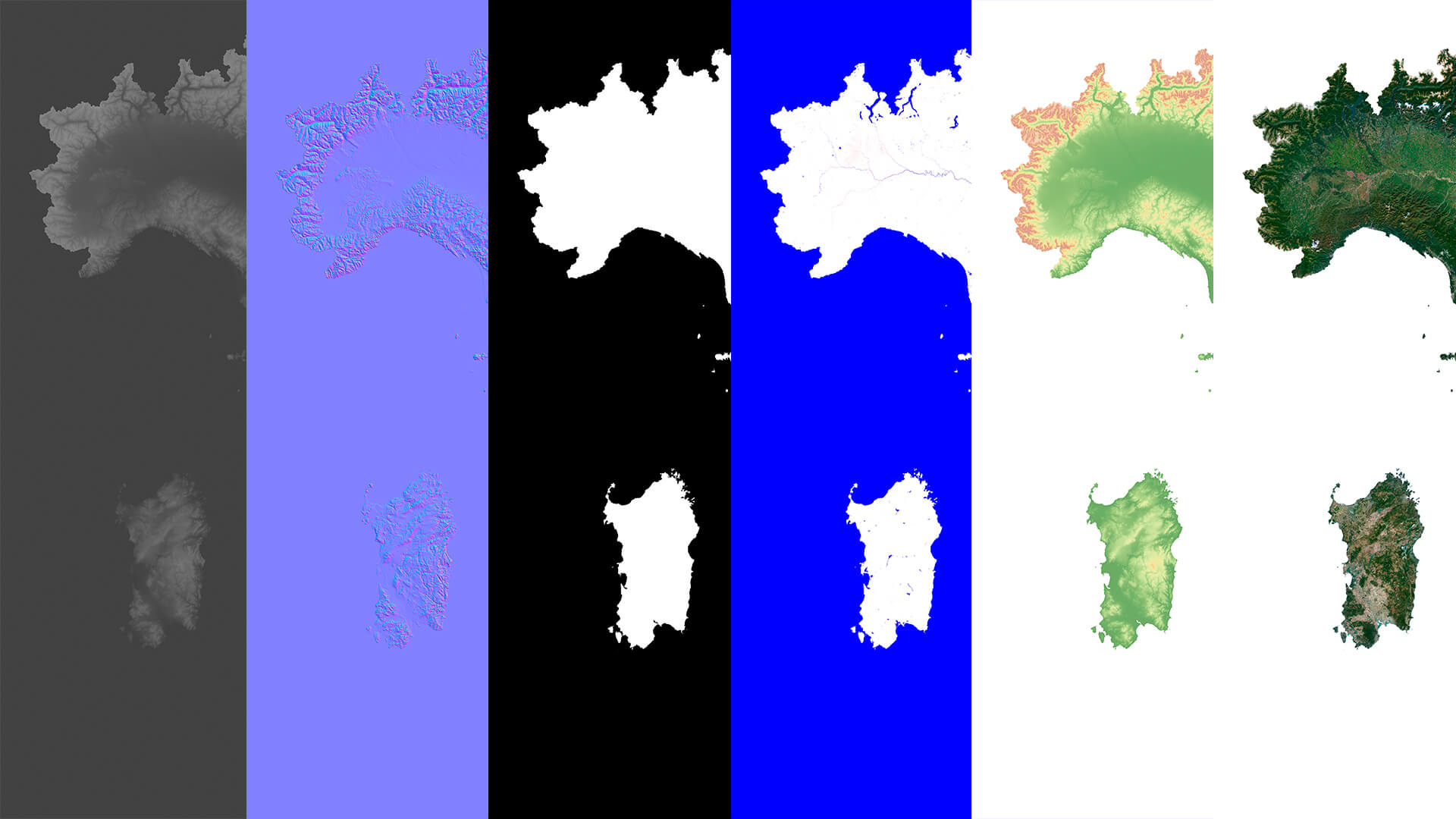 Italy Terrain 3D Map by Shustrik