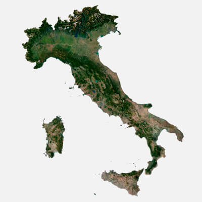 Italy Terrain 3D Map by Shustrik