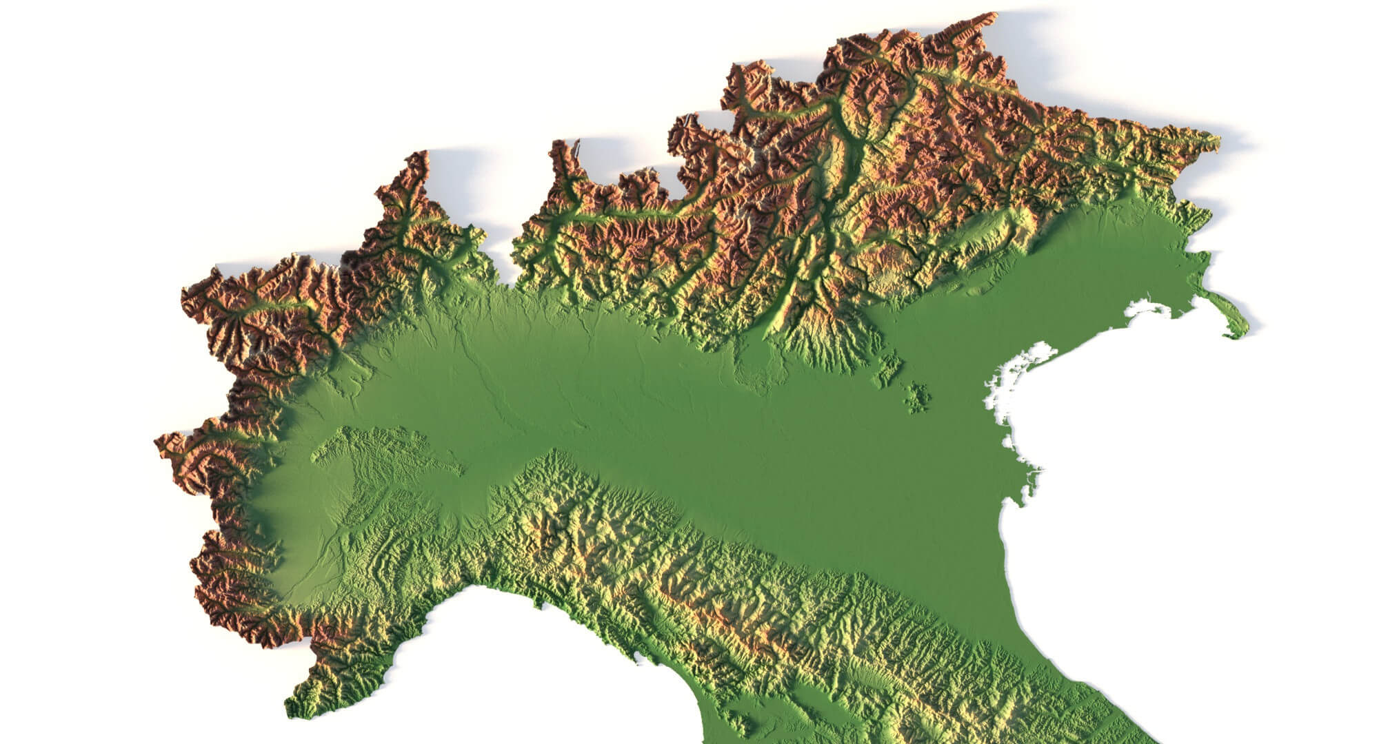 Italy Terrain - 3D Model by Shustrik