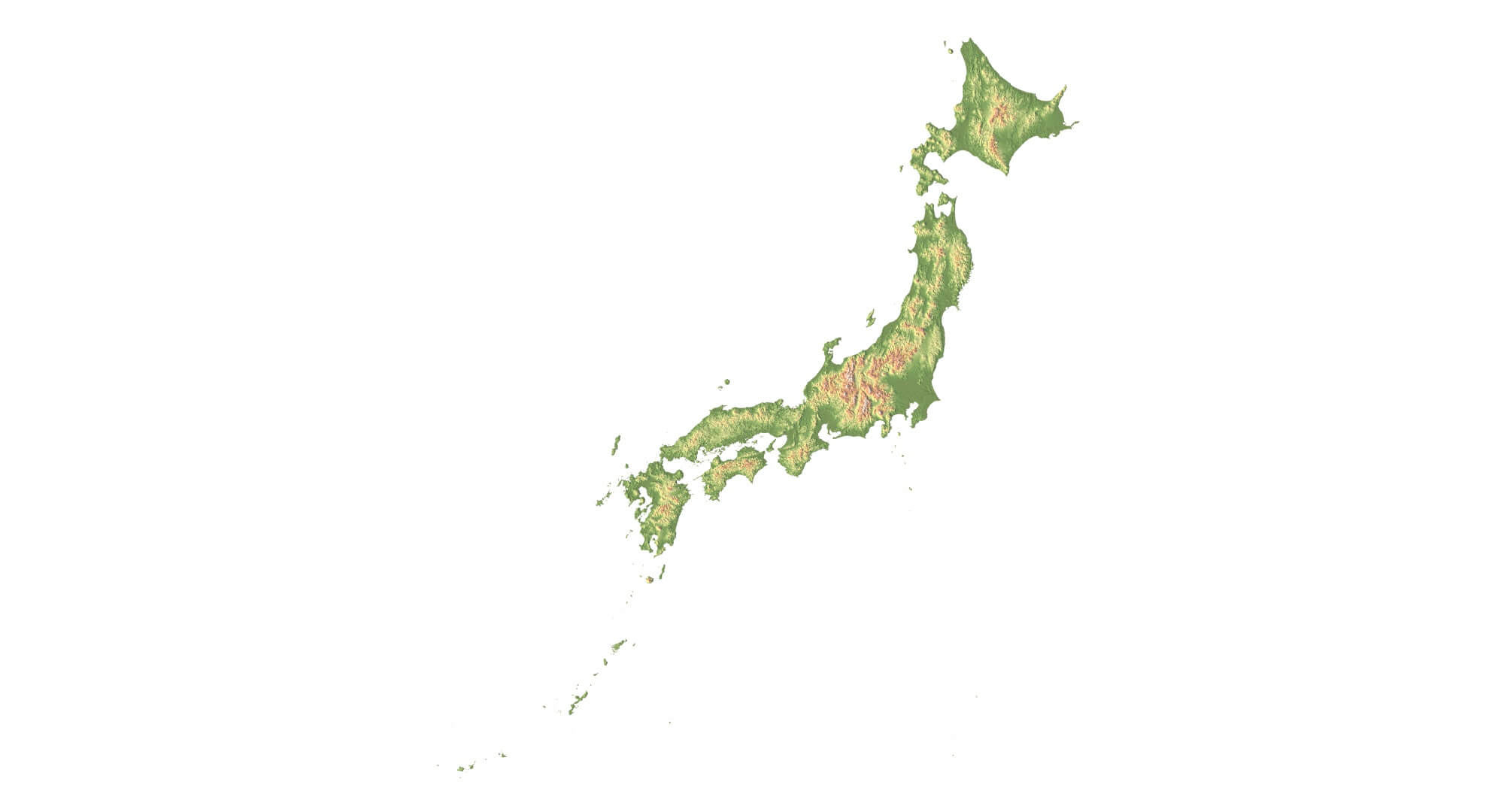 Japan Terrain 3D Map by Shustrik