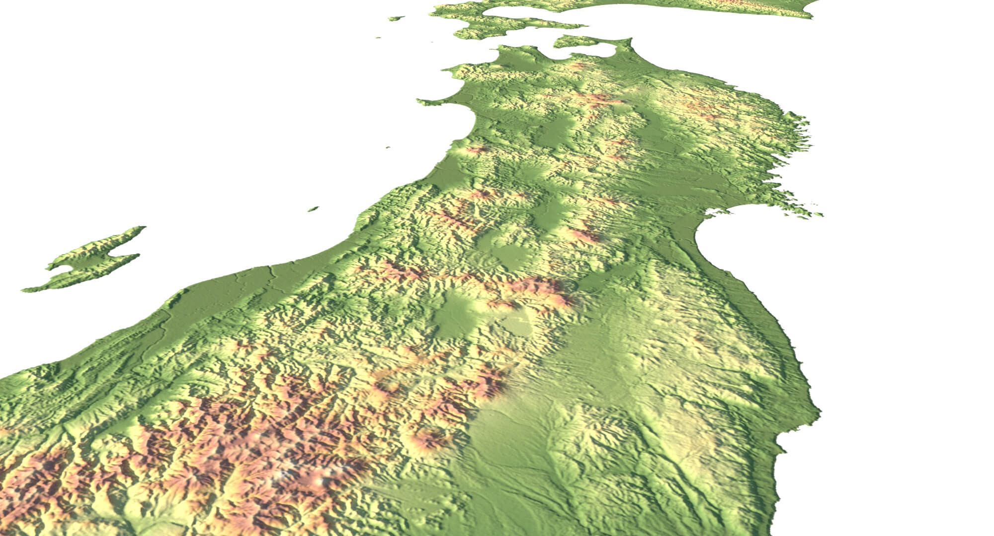Japan Terrain 3D Map by Shustrik