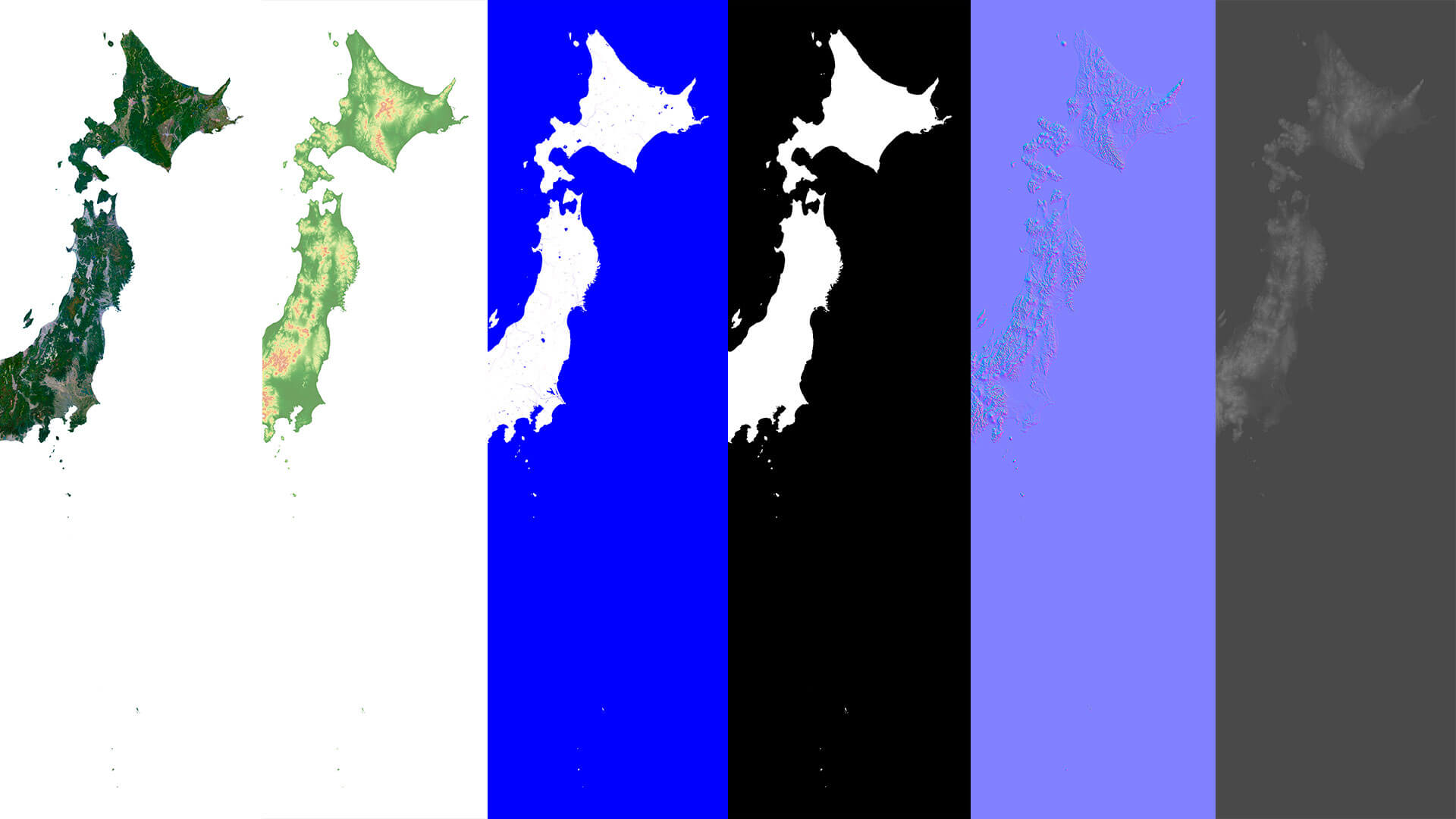 Japan Terrain 3D Map by Shustrik