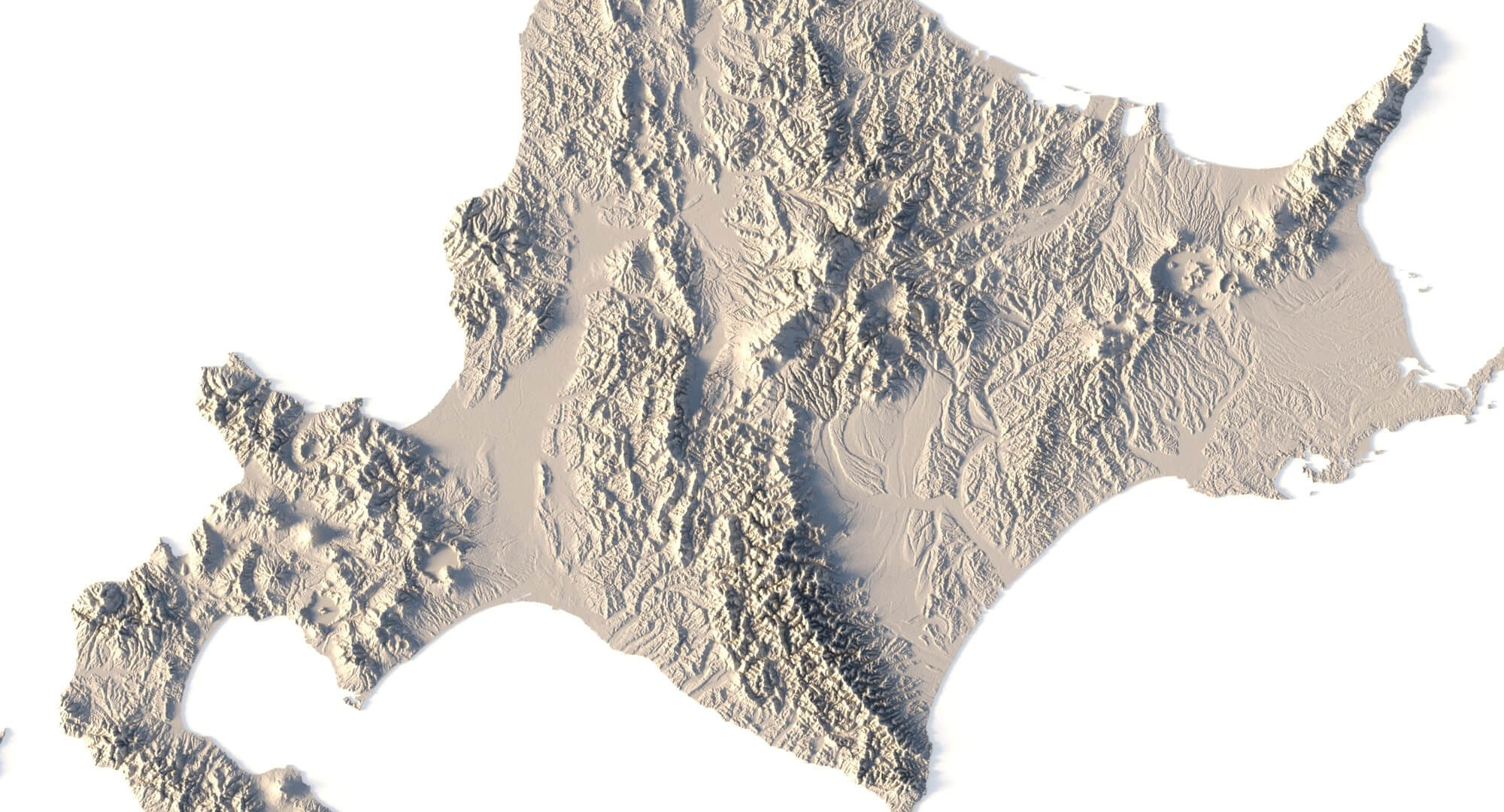 Japan Terrain for CNC, Printing and Design - 3D Model by Shustrik