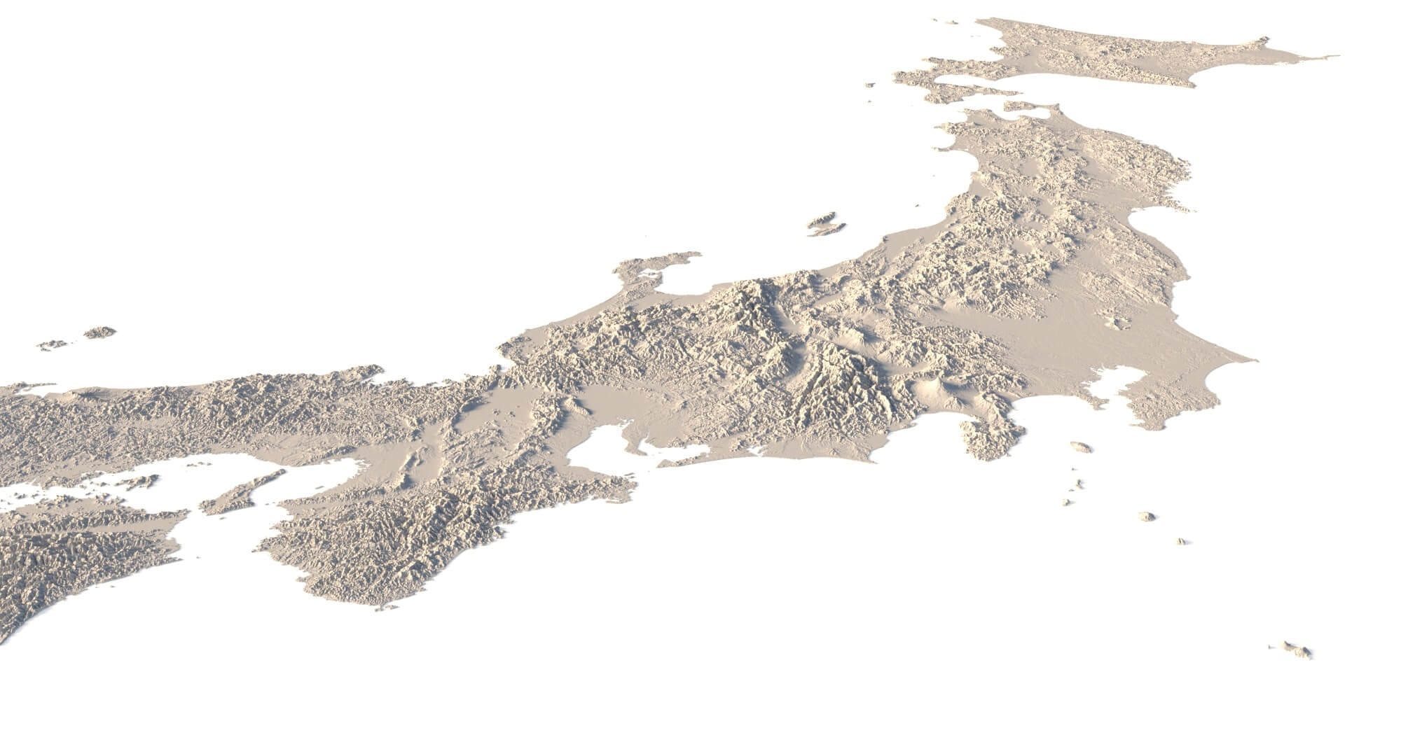 Japan Terrain for CNC, Printing and Design - 3D Model by Shustrik