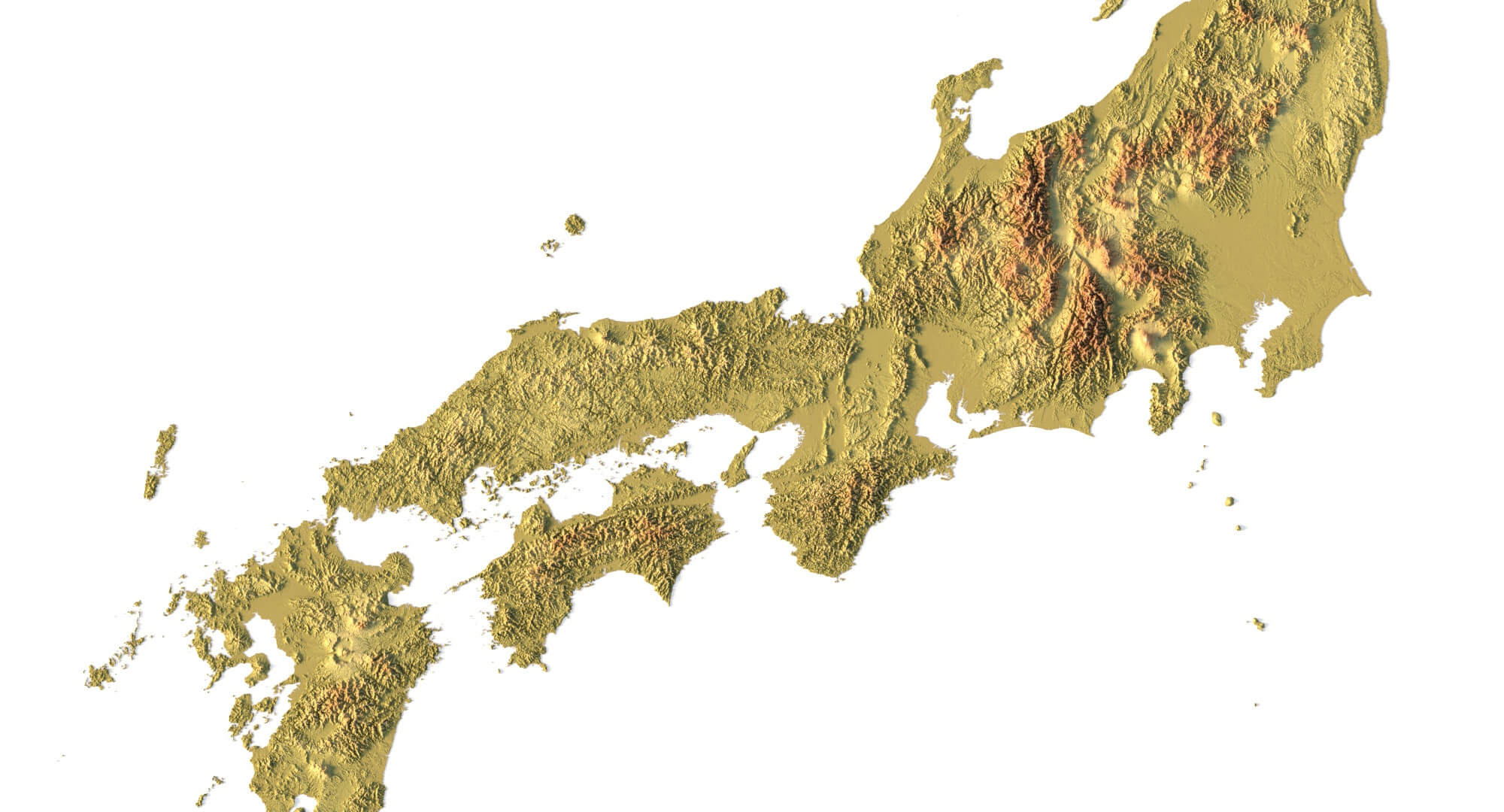 Japan Terrain - 3D Model by Shustrik