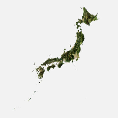 Japan Terrain - 3D Model by Shustrik