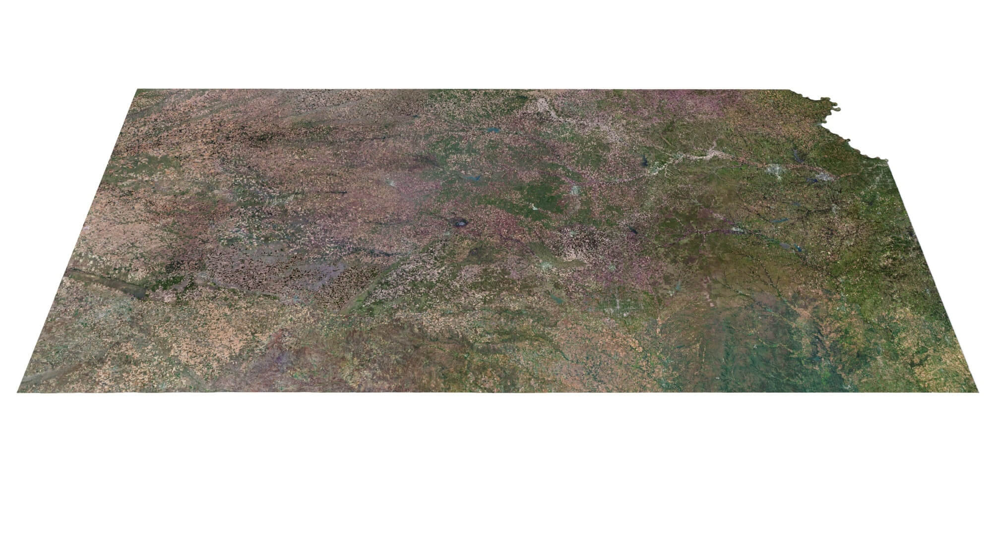 Kansas State Terrain 3D Map by Shustrik