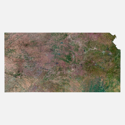 Kansas State Terrain 3D Map by Shustrik