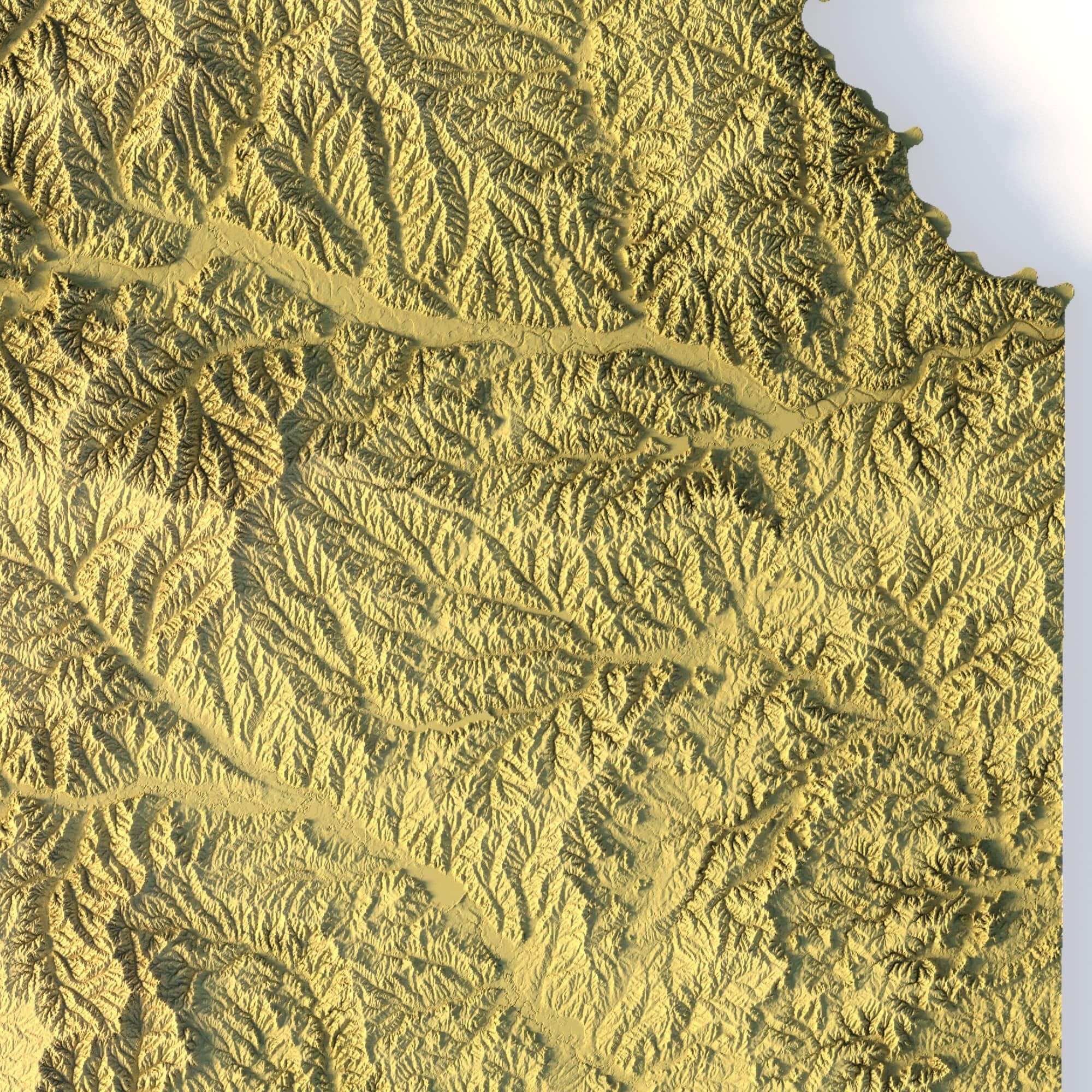 Kansas Topographic Map Stl Model by Shustrik