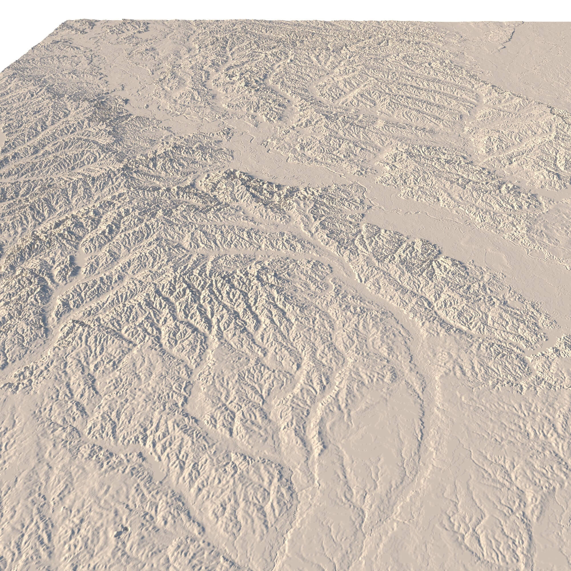 Louisiana Topographic Map Stl Model by Shustrik