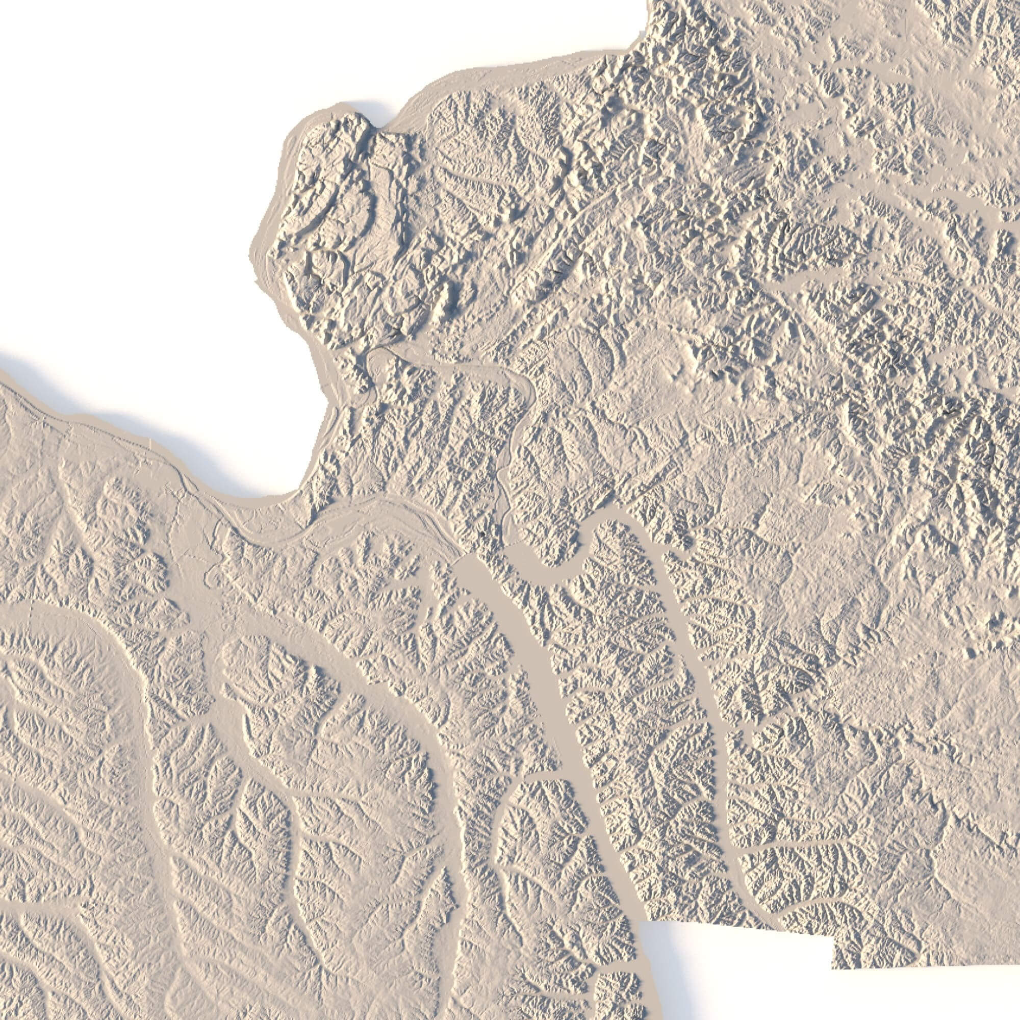 Kentucky Topographic Map Stl Model by Shustrik