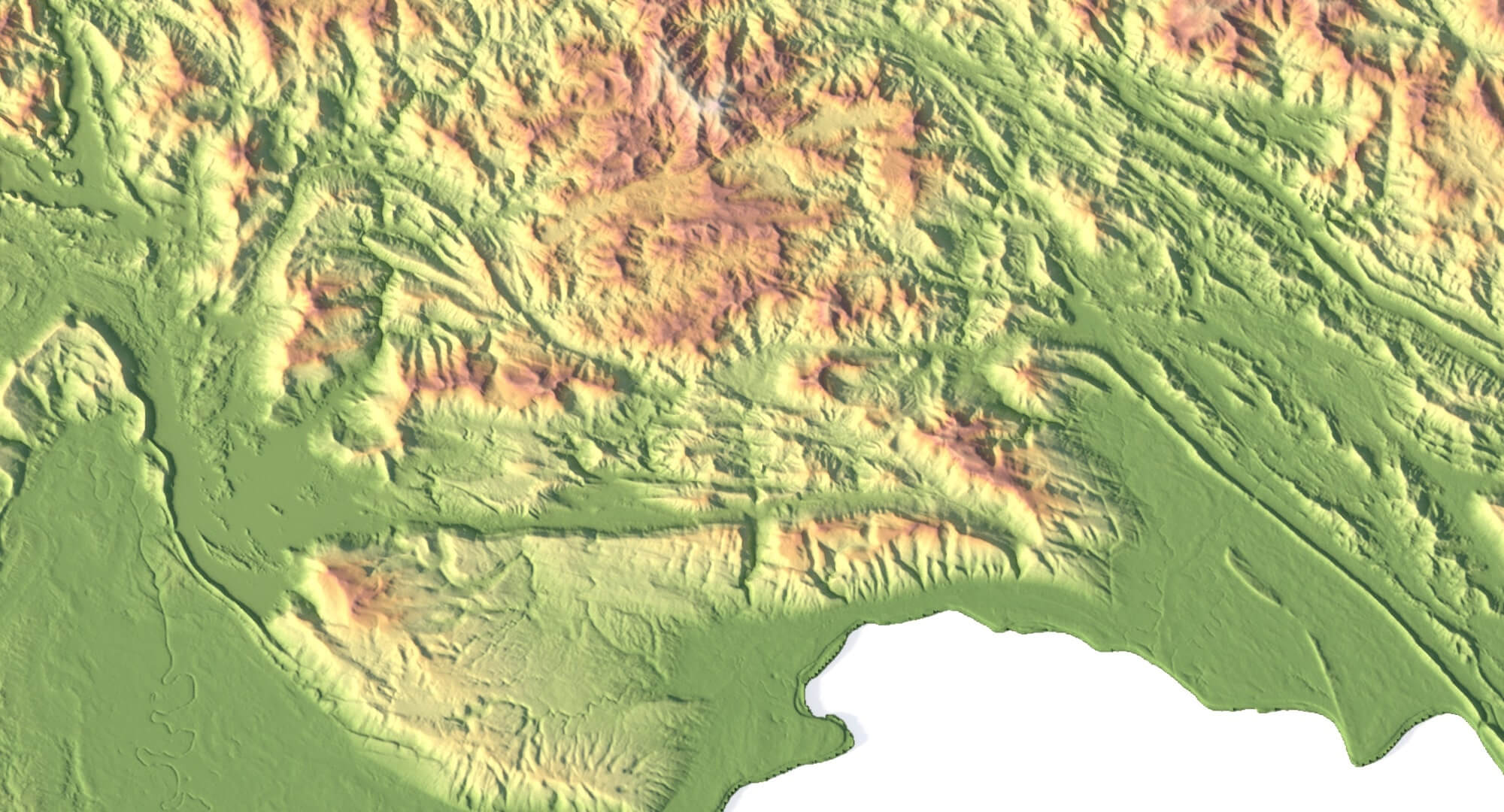 Laos Terrain 3D Map by Shustrik